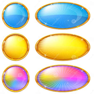 Colorful buttons, set stock vector. Illustration of click - 25168536