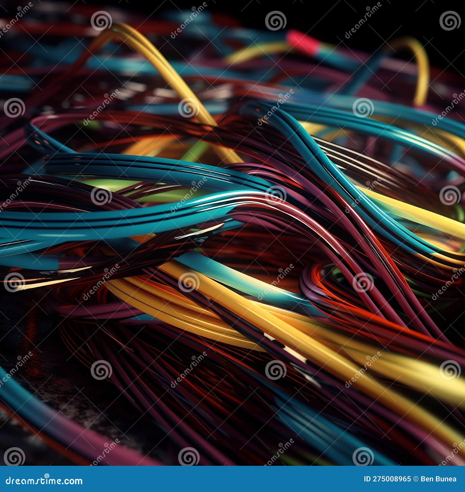 Colorful Cable Background stock illustration. Illustration of ...