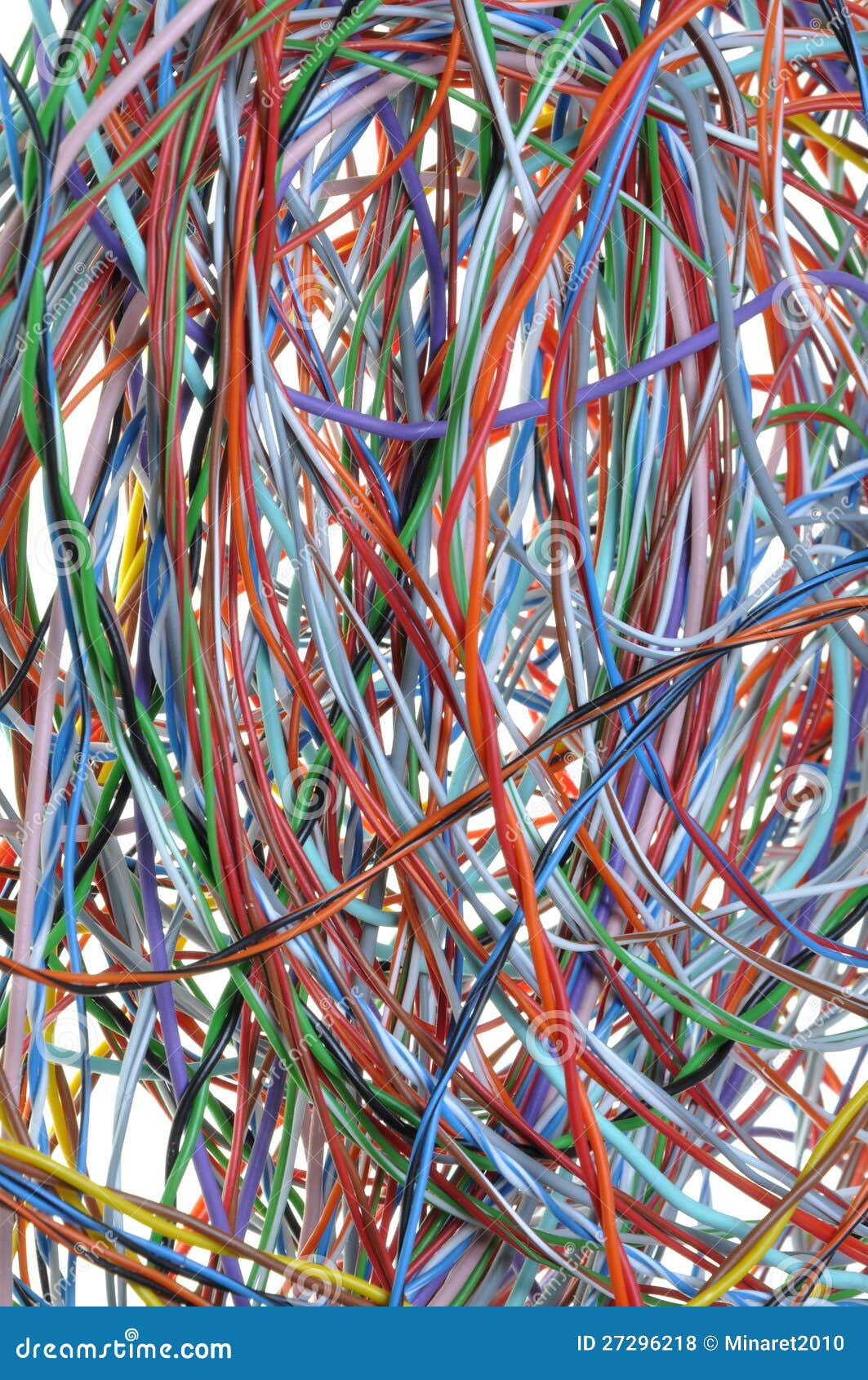 Colorful Cable of Computer Network Stock Photo - Image of date ...