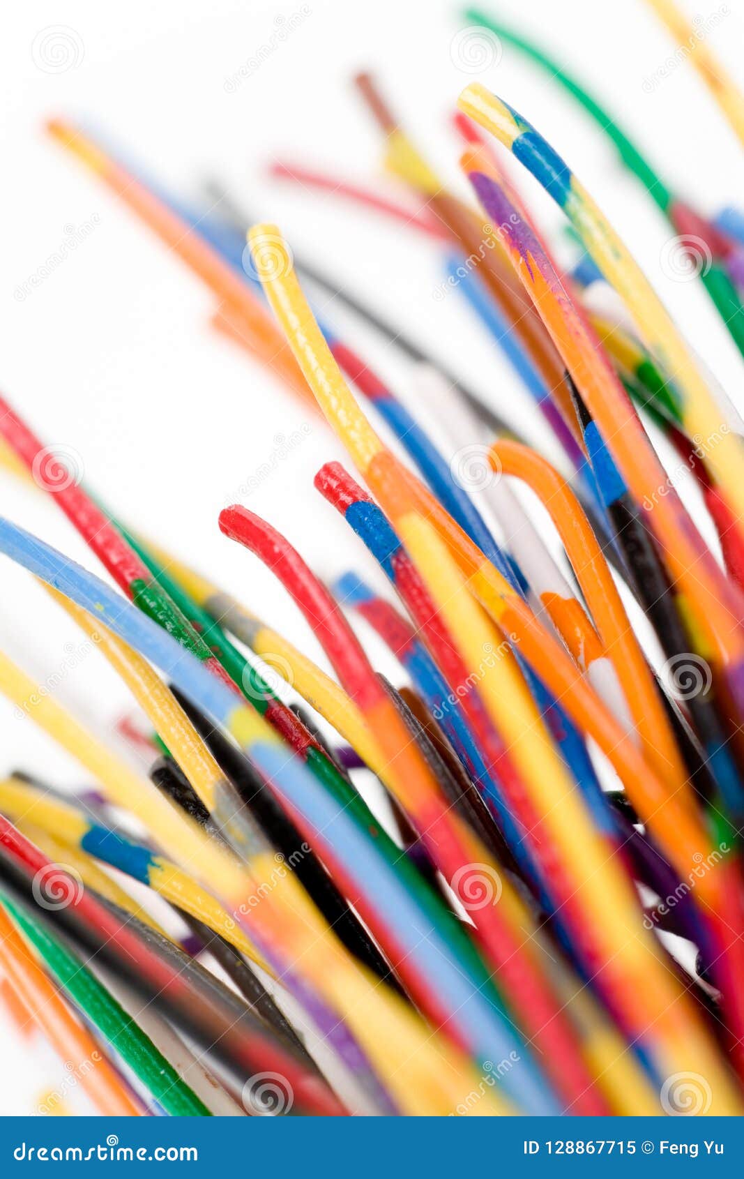 Colorful Cable close up stock image. Image of close - 128867715