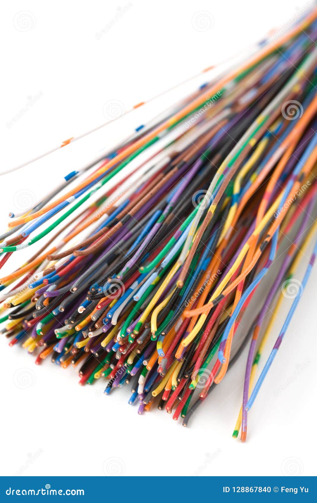 Colorful Communication Cable Stock Photo - Image of bunch, wire: 128867840