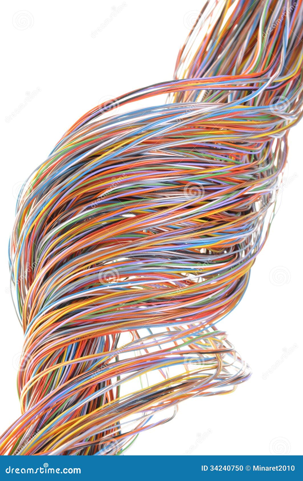 Colorful Cable of Telecommunication Network Stock Photo - Image of ...
