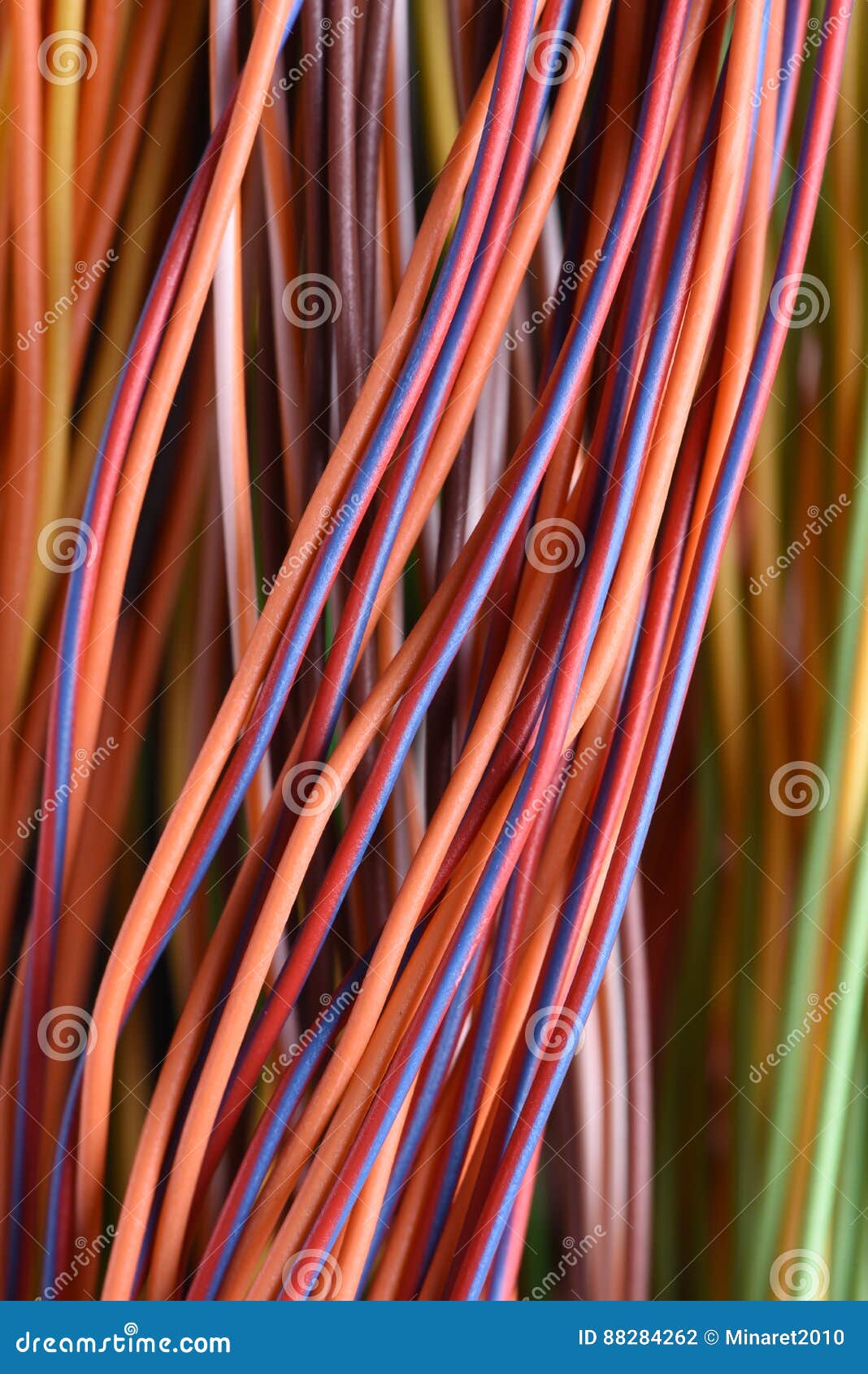 Colorful Cable and Wires of Computer Network Stock Photo - Image of ...