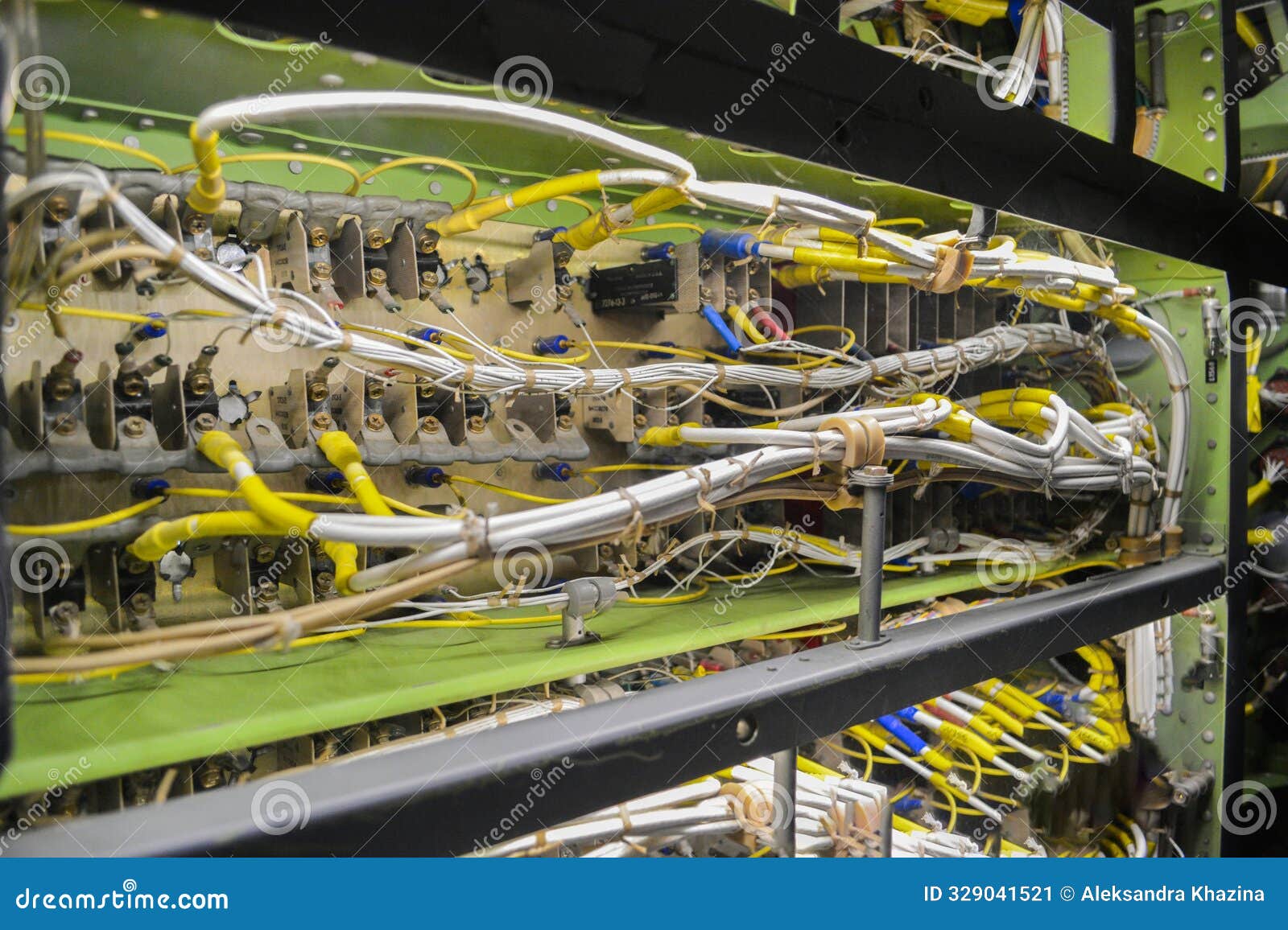 Colorful Cables Connected To Server at Data Center Stock Image - Image ...
