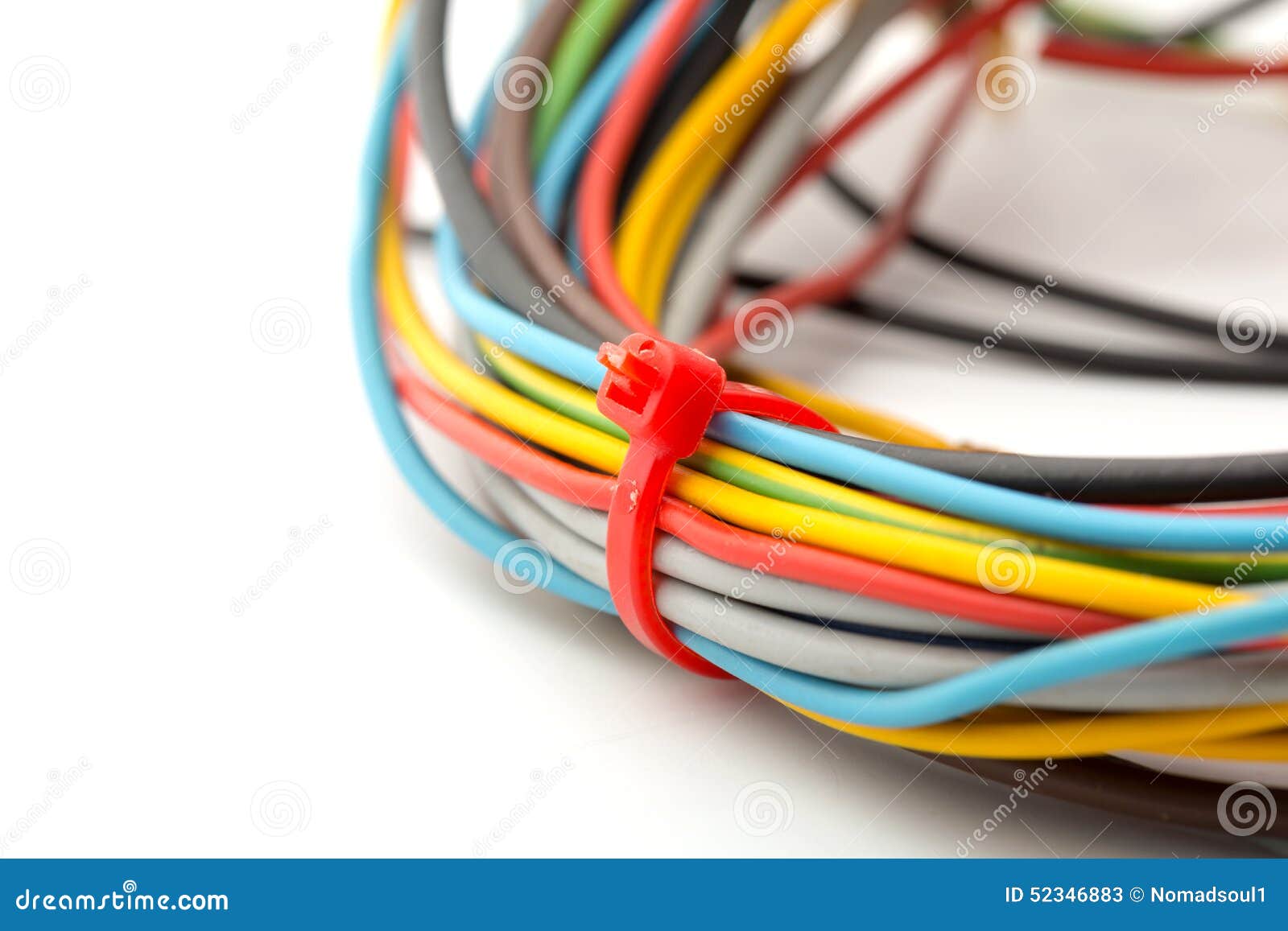 Colorful cables stock image. Image of isolated, knot - 52346883