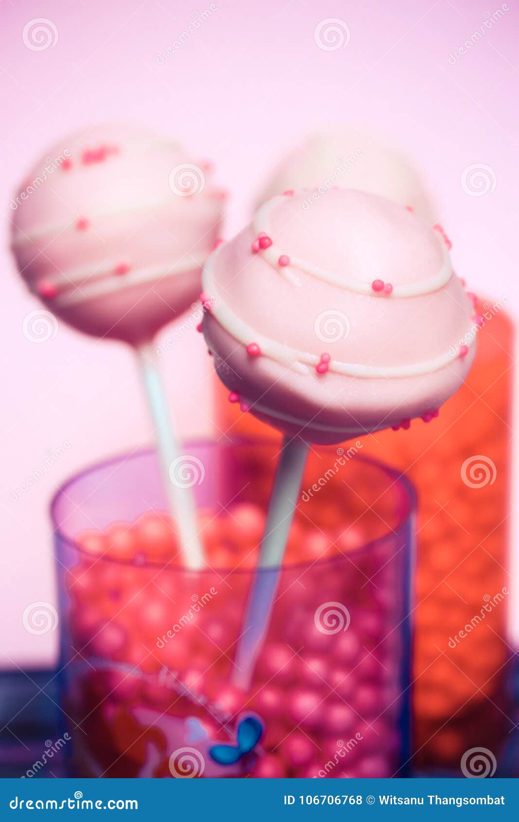 Colorful Cake Pops Cake Pops . Stock Photo - Image of cakes, heart ...