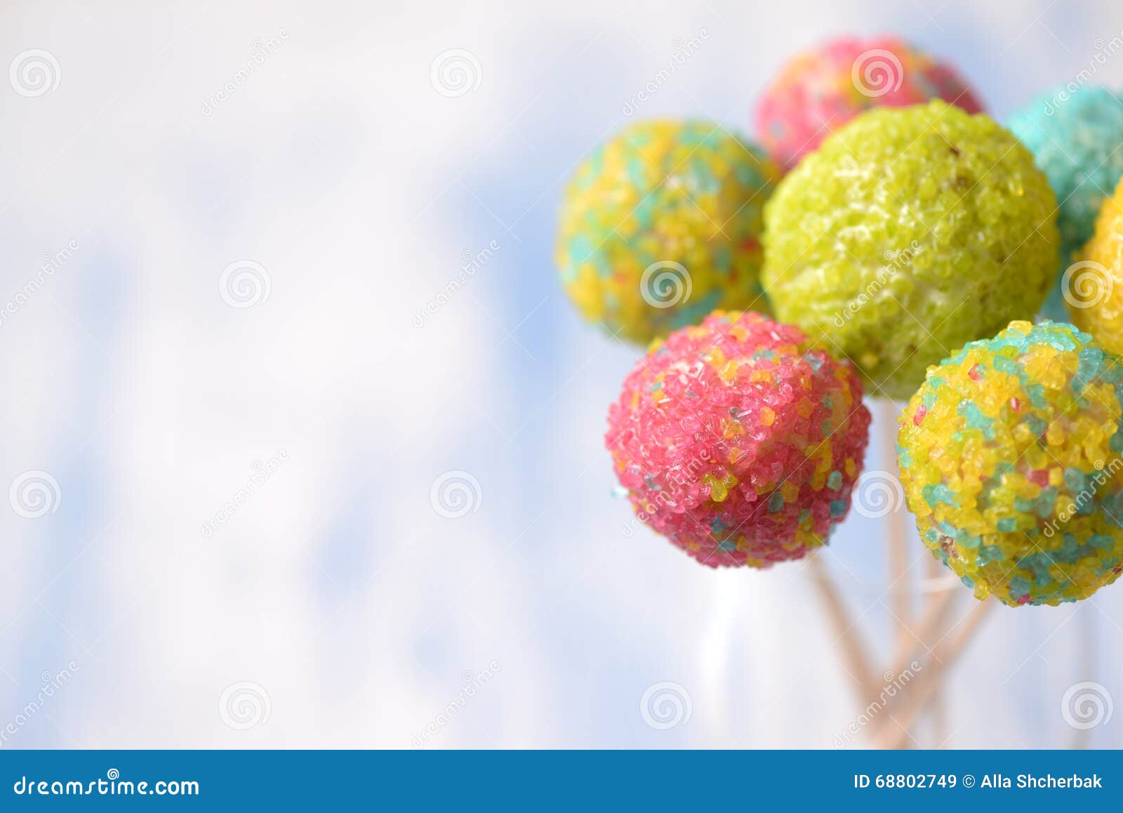 Colorful cake pops stock image. Image of bake, crumb - 68802749