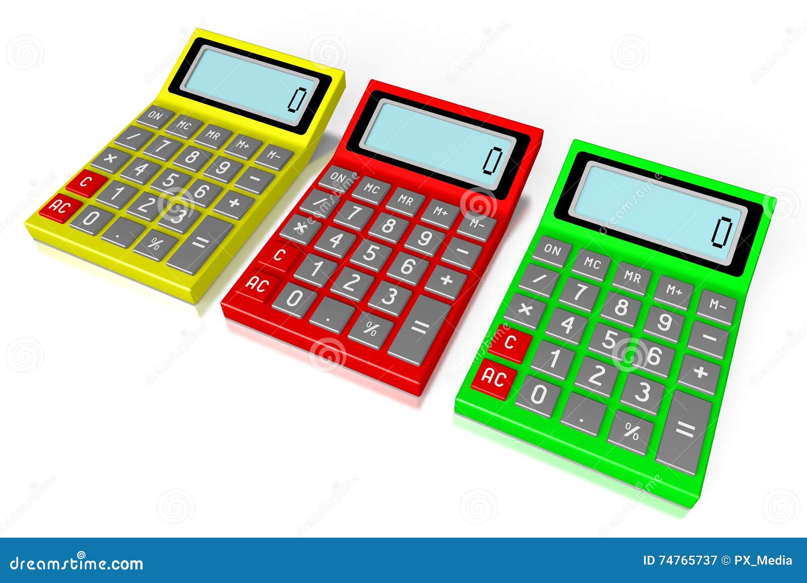 Colorful calculator stock illustration. Illustration of calculator ...