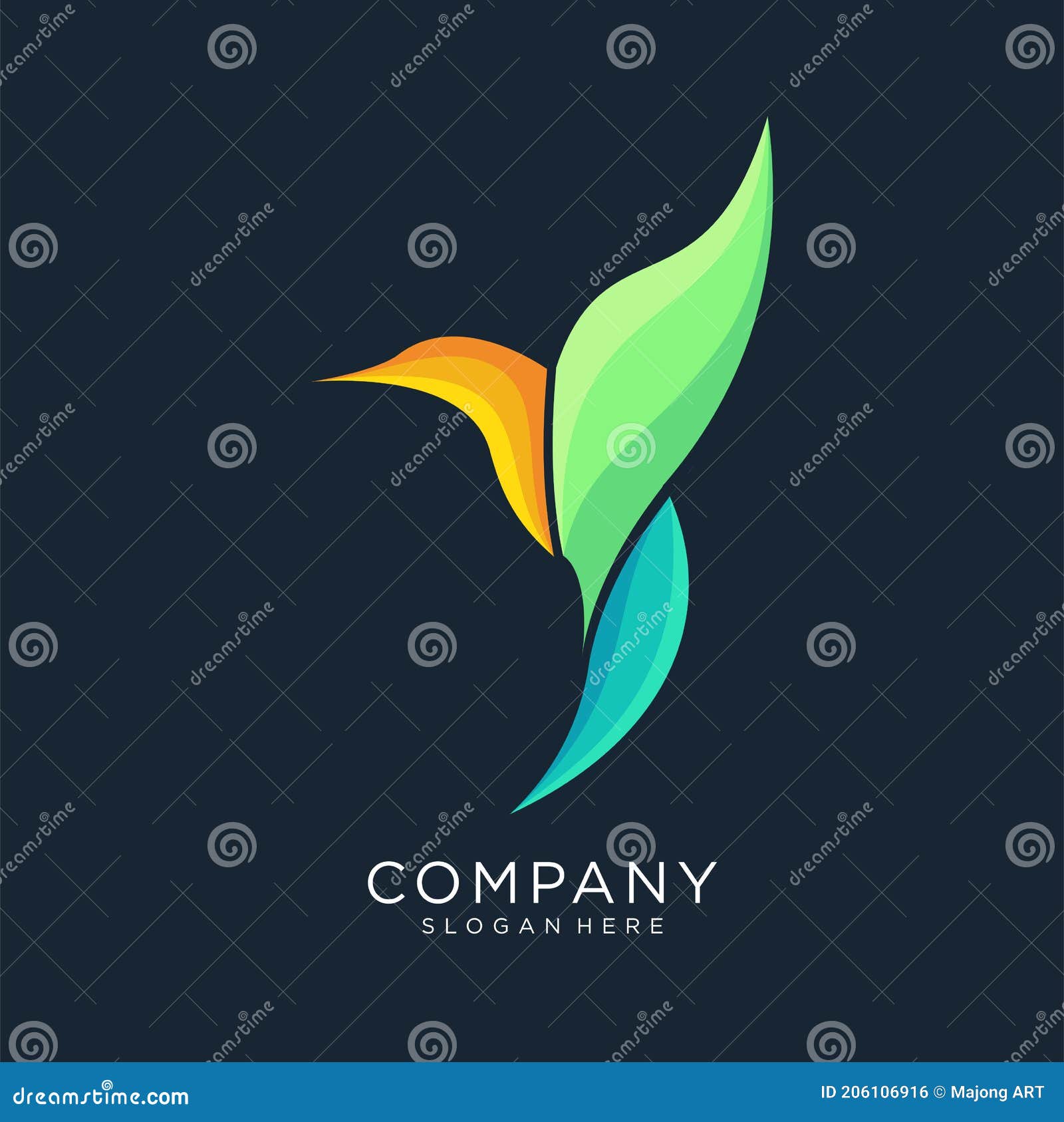 Colorful Calibri Bird Logo. Vector Logo Stock Vector - Illustration of ...