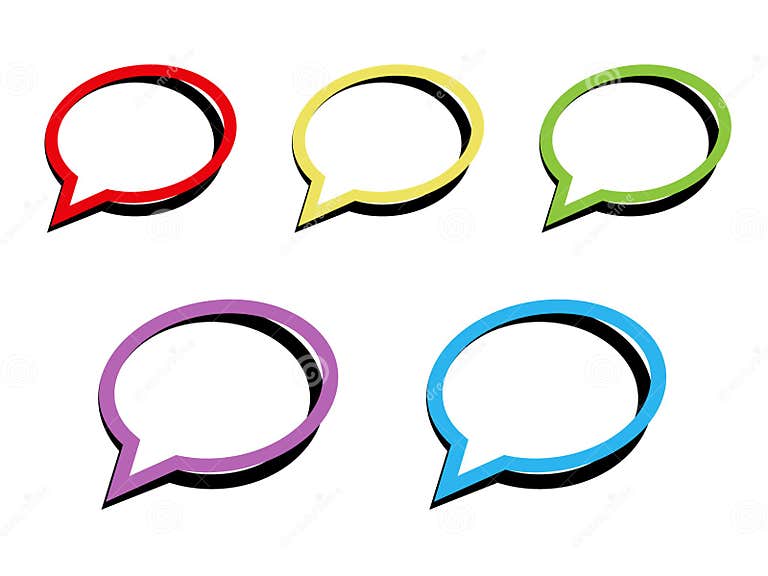 Colorful call out stock vector. Illustration of note - 20838777