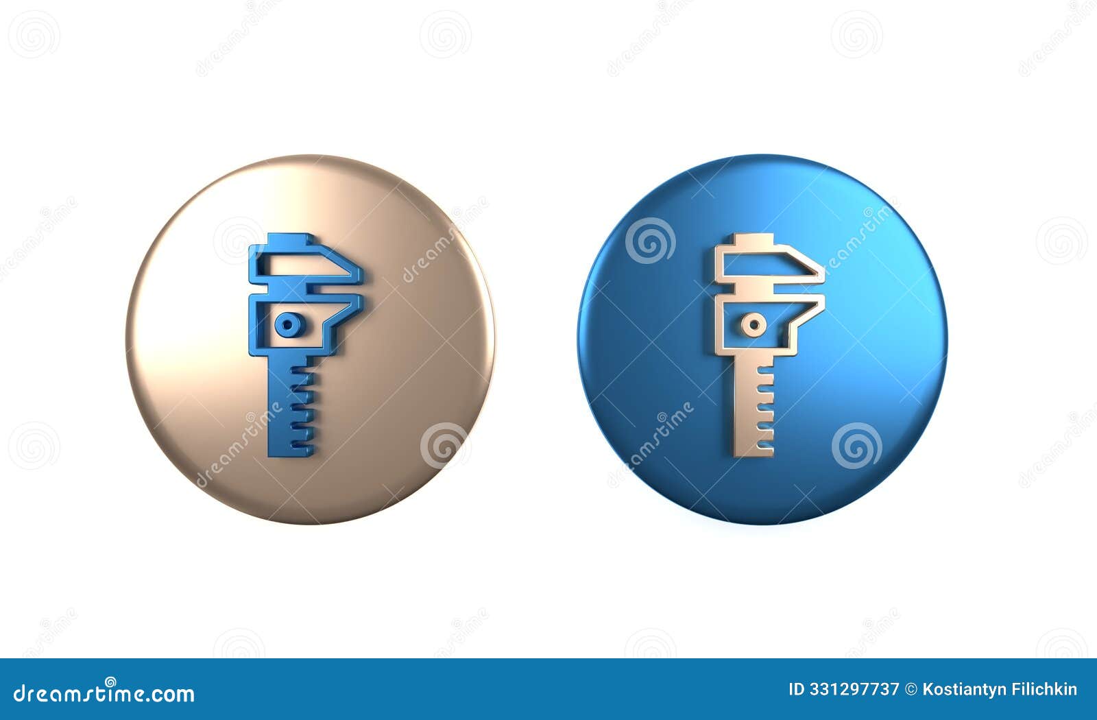 Micrometer Golden Award Concept. 3D Rendering Stock Photo ...