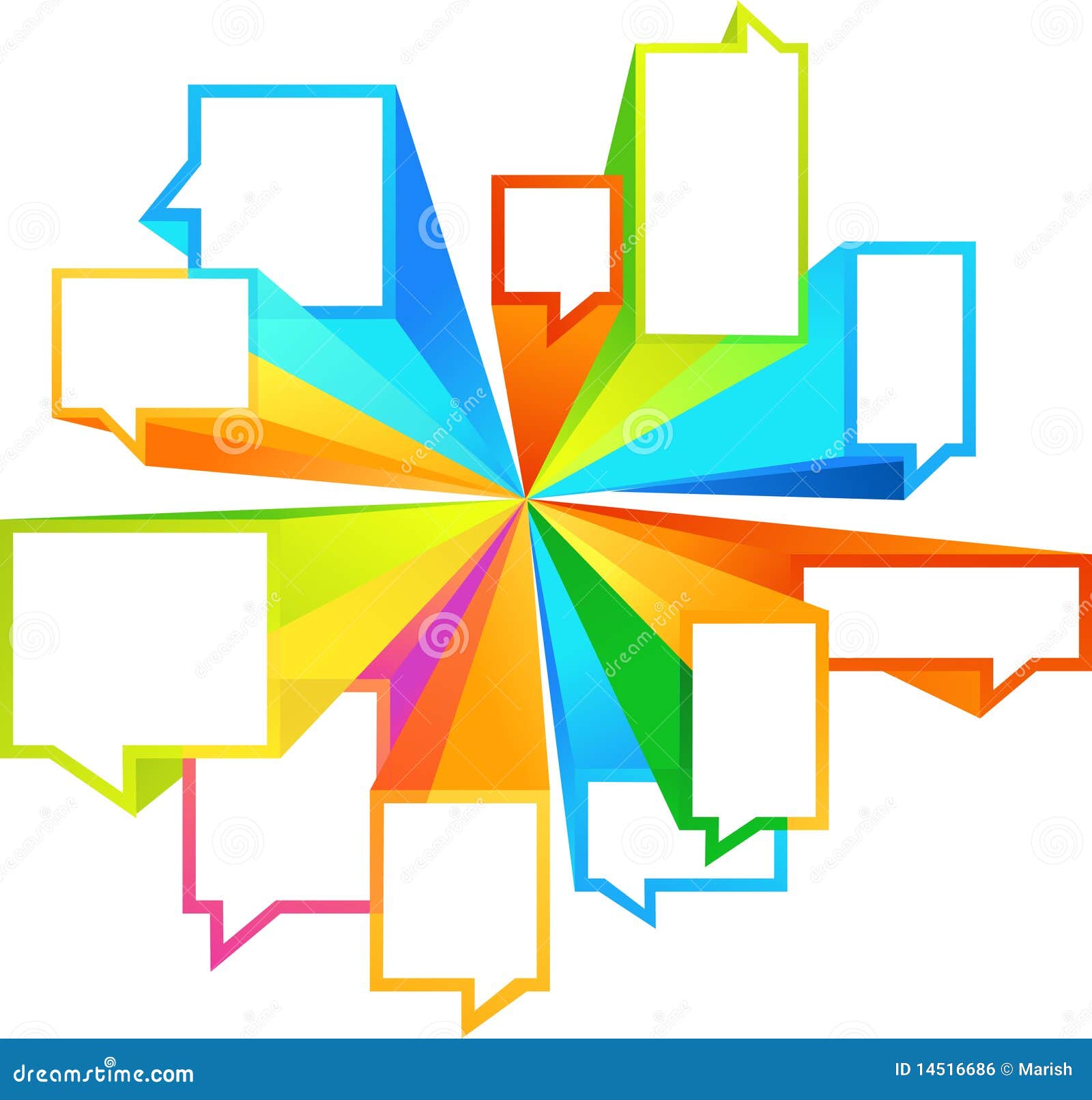 Colorful callout shapes stock vector. Illustration of communication ...