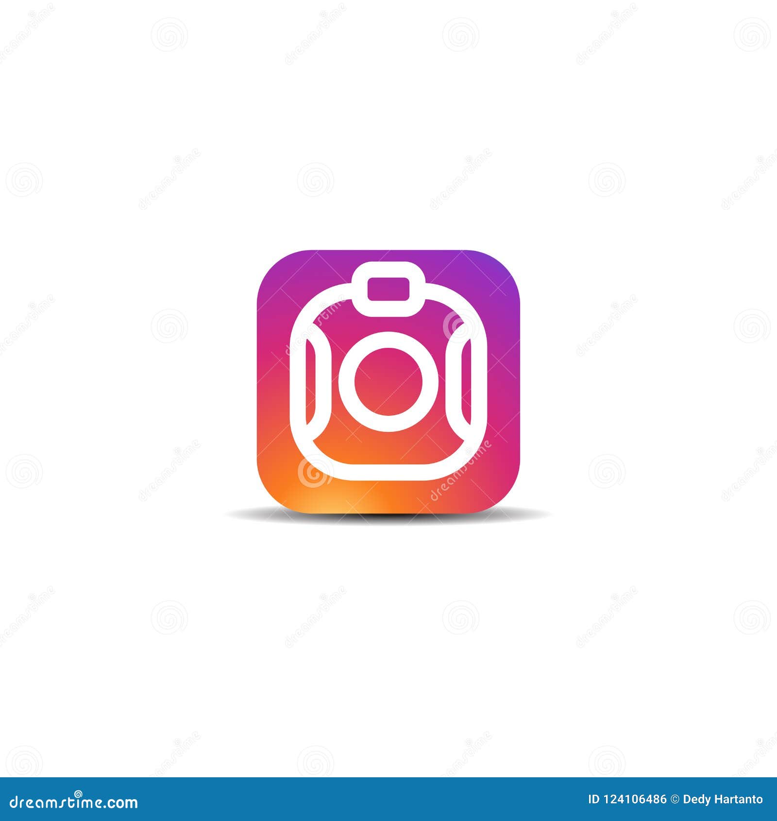 Colorful camera icon logo editorial photo. Illustration of abstract ...