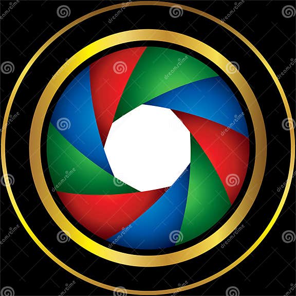 Colorful Camera Shutter stock vector. Illustration of photographic ...