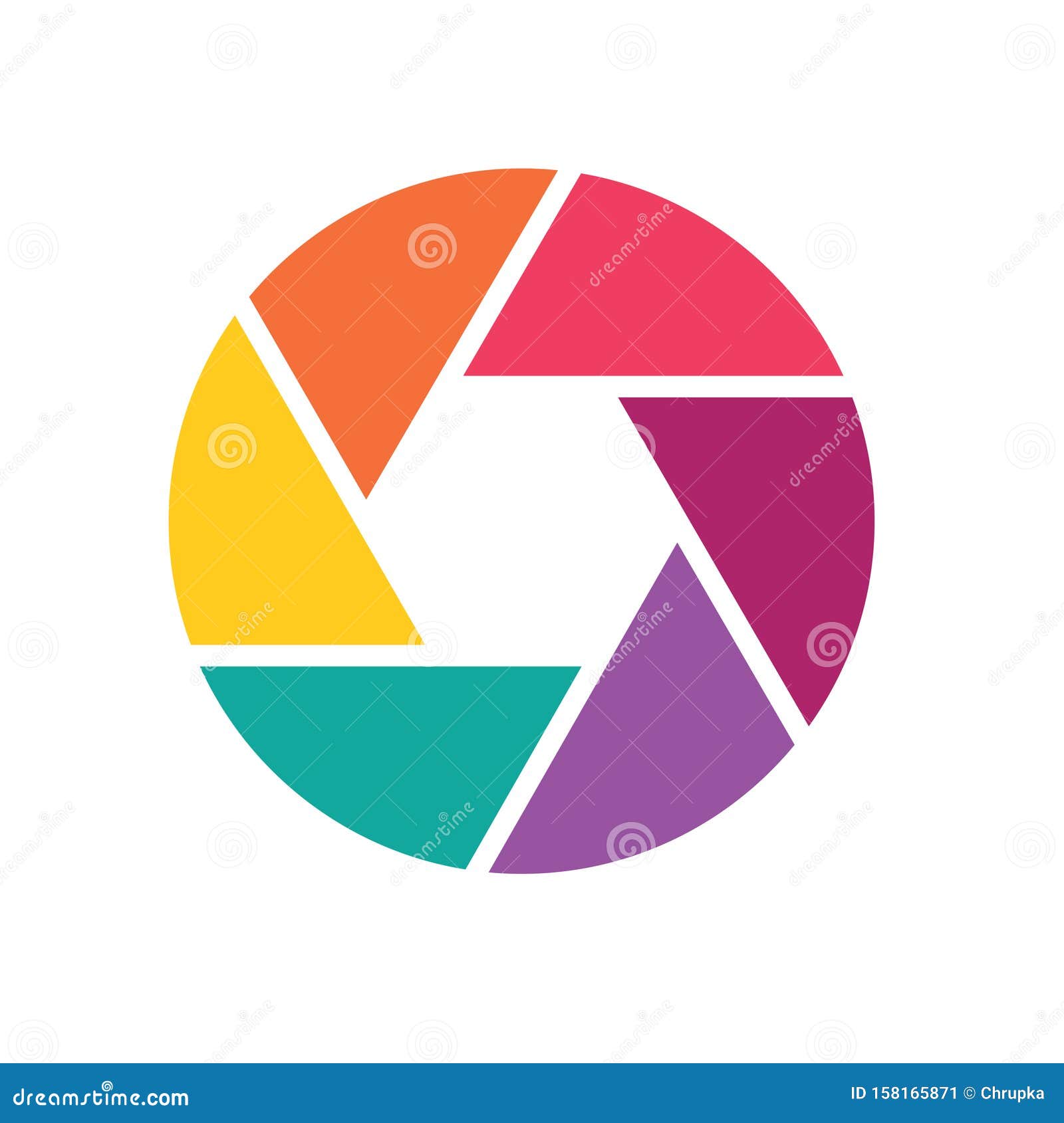 Colorful Camera Shutter Icon Stock Vector - Illustration of sign, wide ...