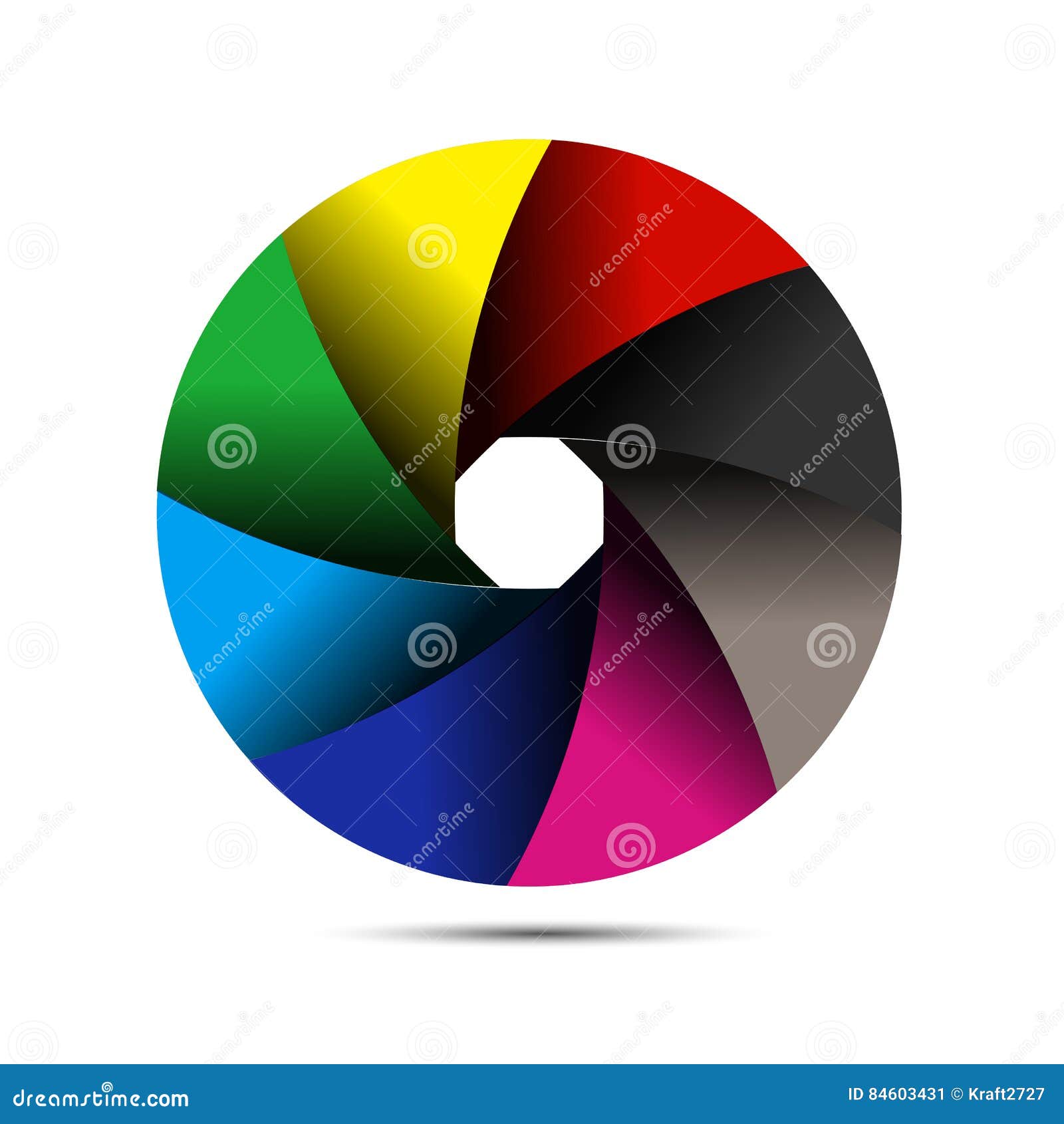 Colorful camera shutter stock vector. Illustration of camera - 84603431