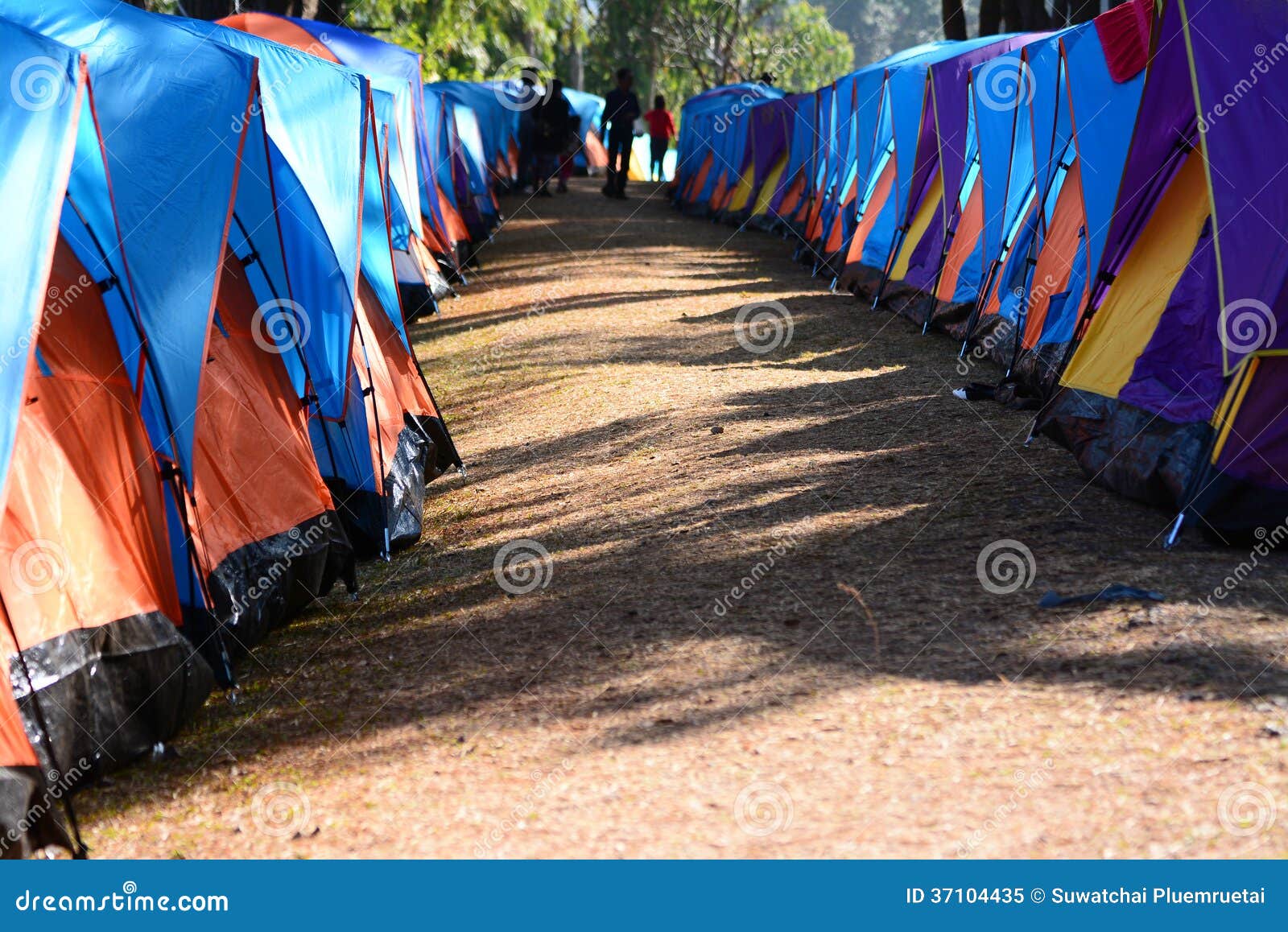 Colorful of camping tents stock image. Image of bright - 37104435