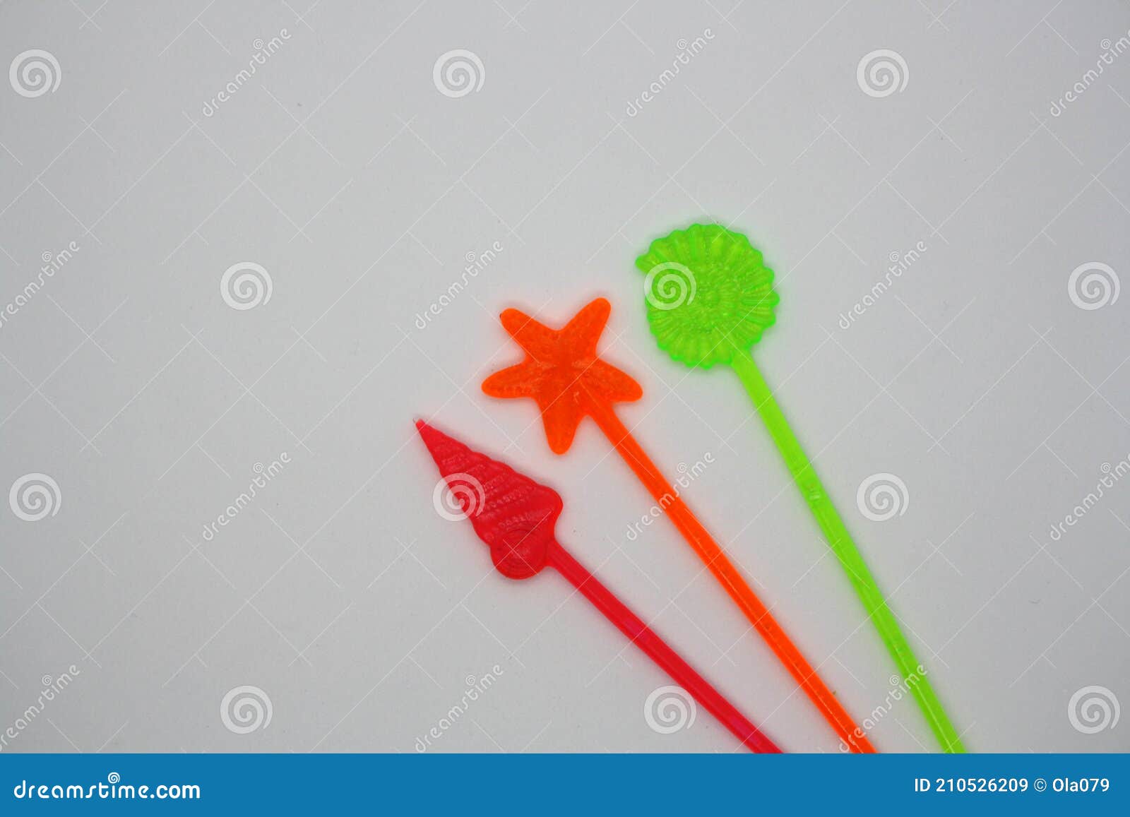Colorful Canape Sticks Isolated on a White Background Stock Image ...