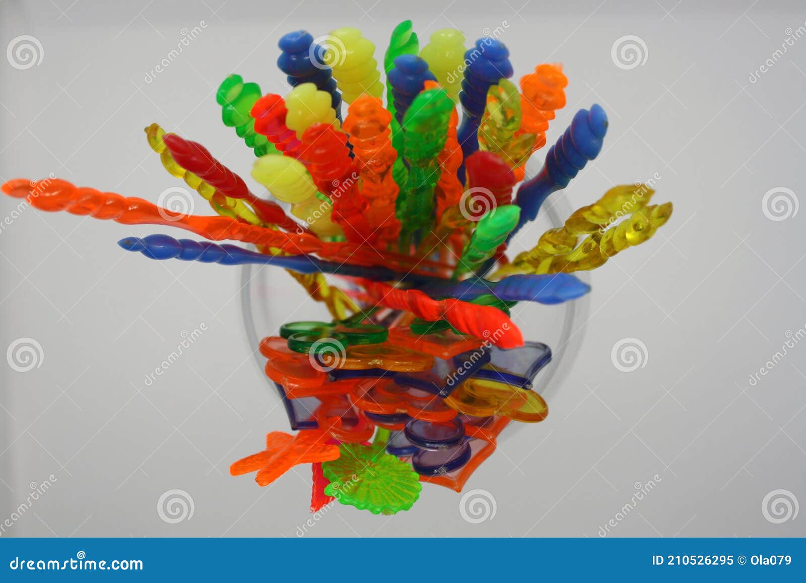 Colorful Canape Sticks Isolated on a White Background Stock Image ...