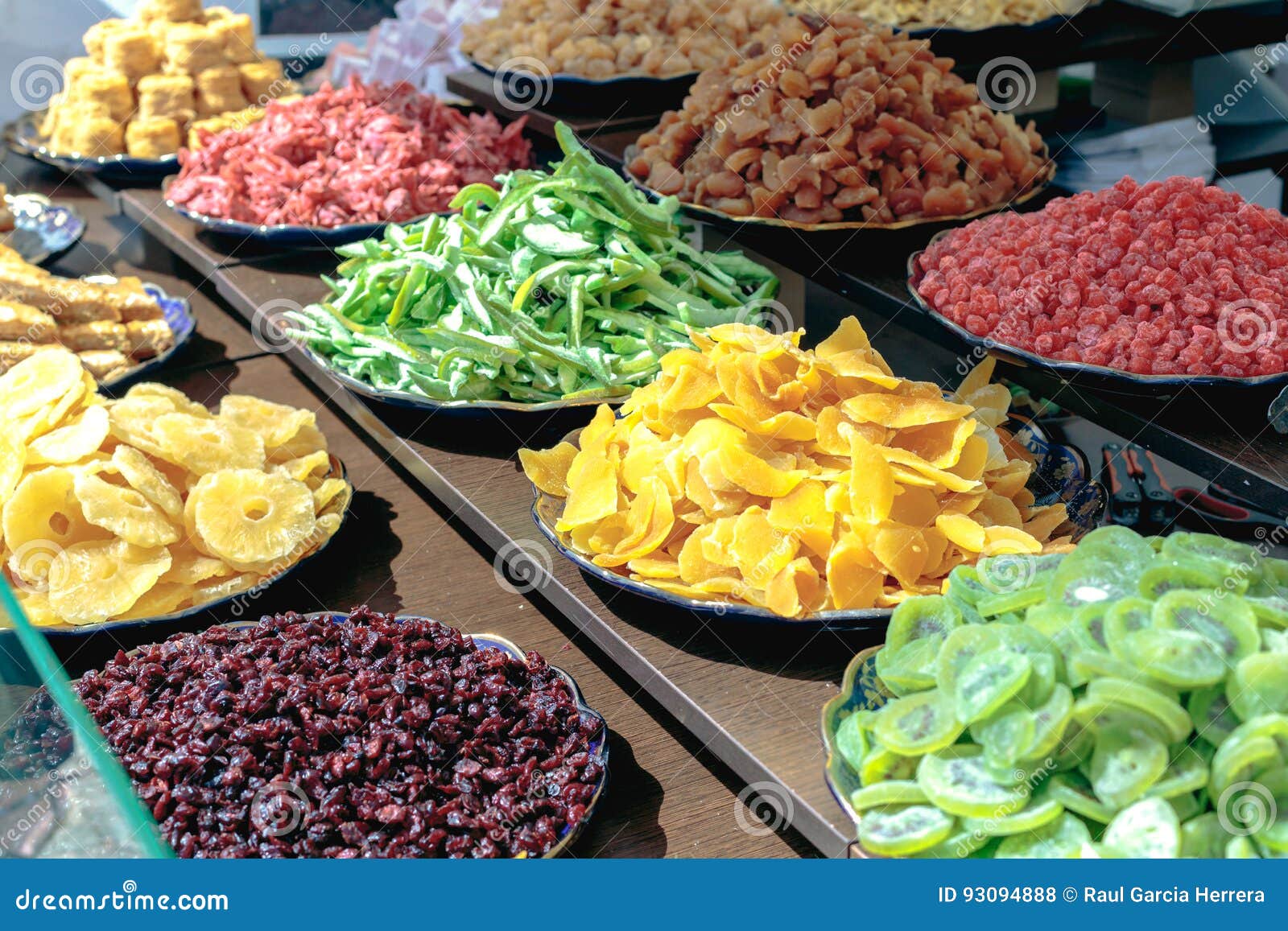 Colorful Candied and Crystallized Fruits Assortment. Stock Photo ...