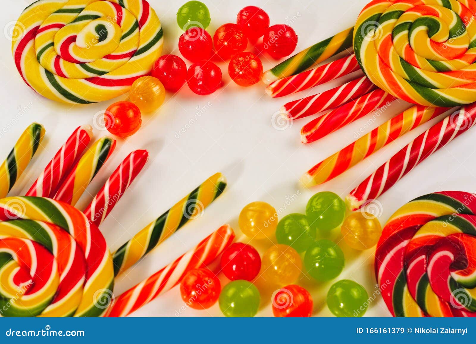 Colorful Candies Background. Lollipop Stock Image - Image of bonbon ...
