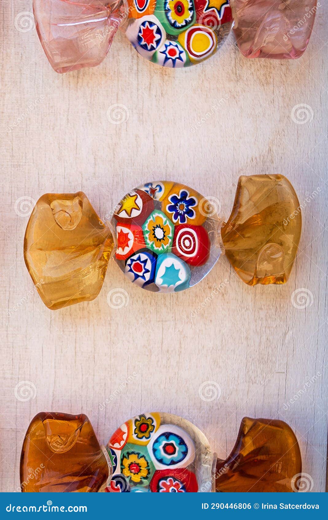 Colorful Candies from Murano Glass. Multicolored Glass Candies ...