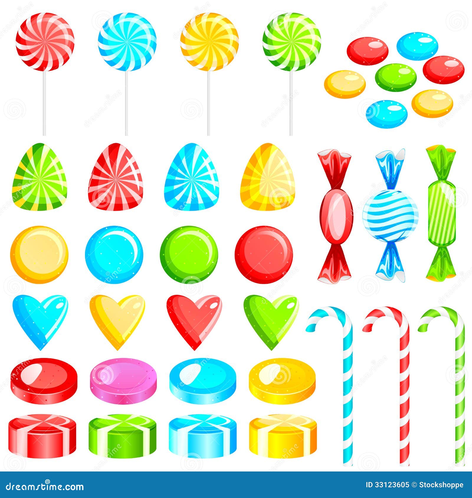 Colorful Candies stock vector. Illustration of halloween - 33123605