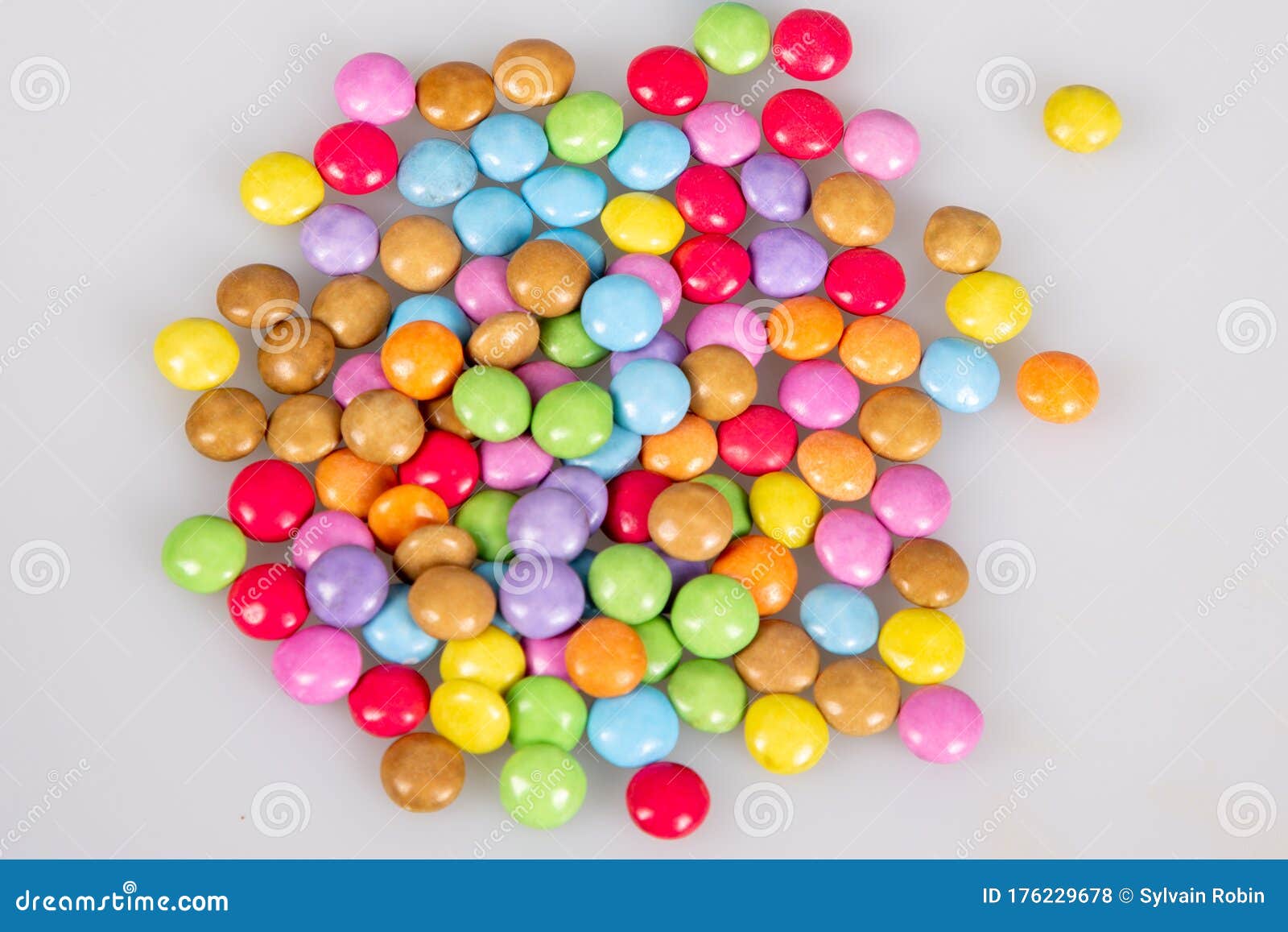 Colorful Candy Candies Sweets Round Chocolate Stock Photo - Image of ...