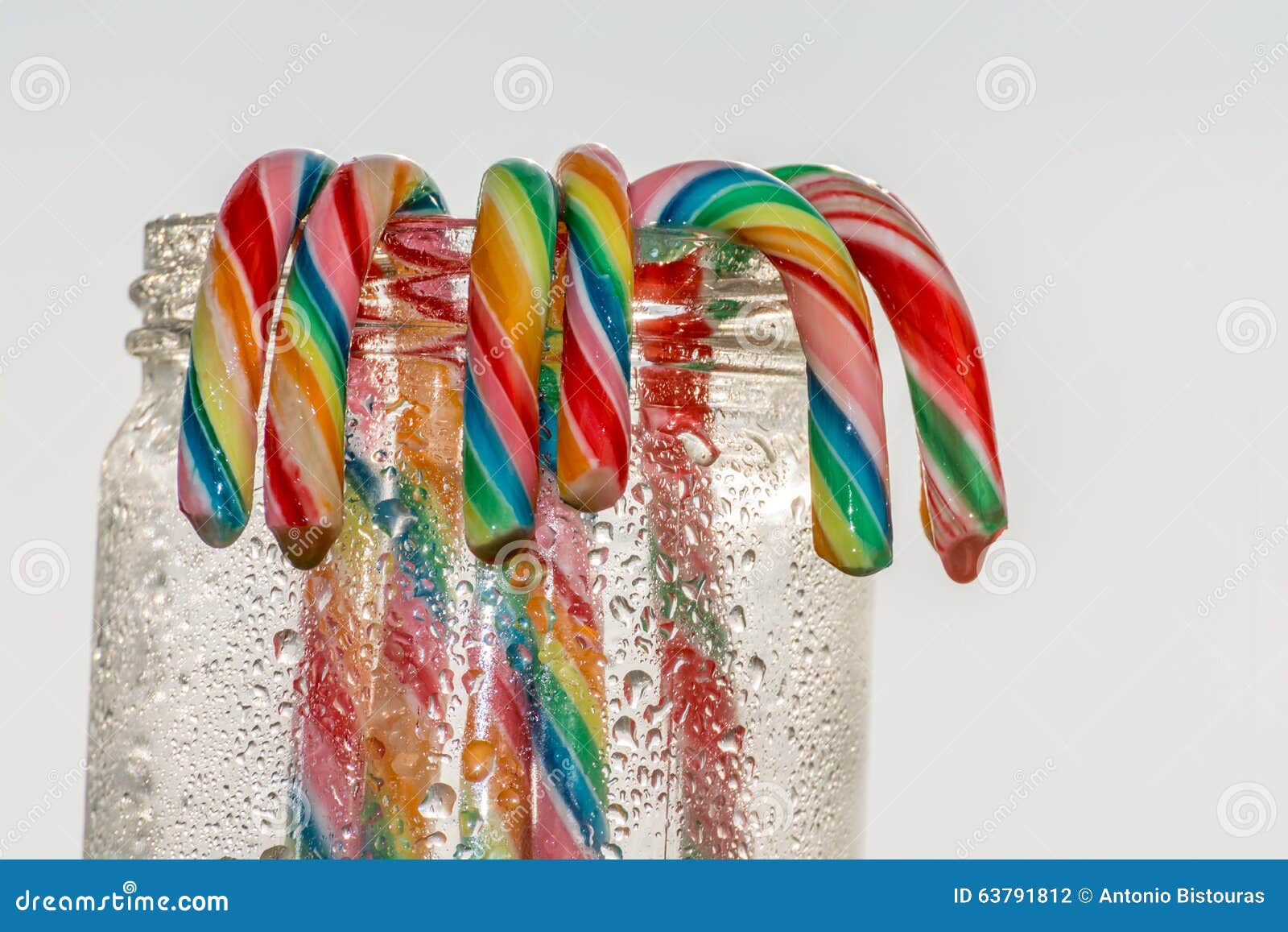 Colorful Candy Canes Melting Stock Photo - Image of sweet, stick: 63791812
