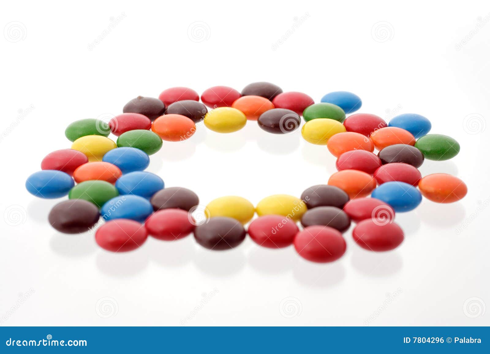 Colorful candy in a circle stock photo. Image of bright - 7804296