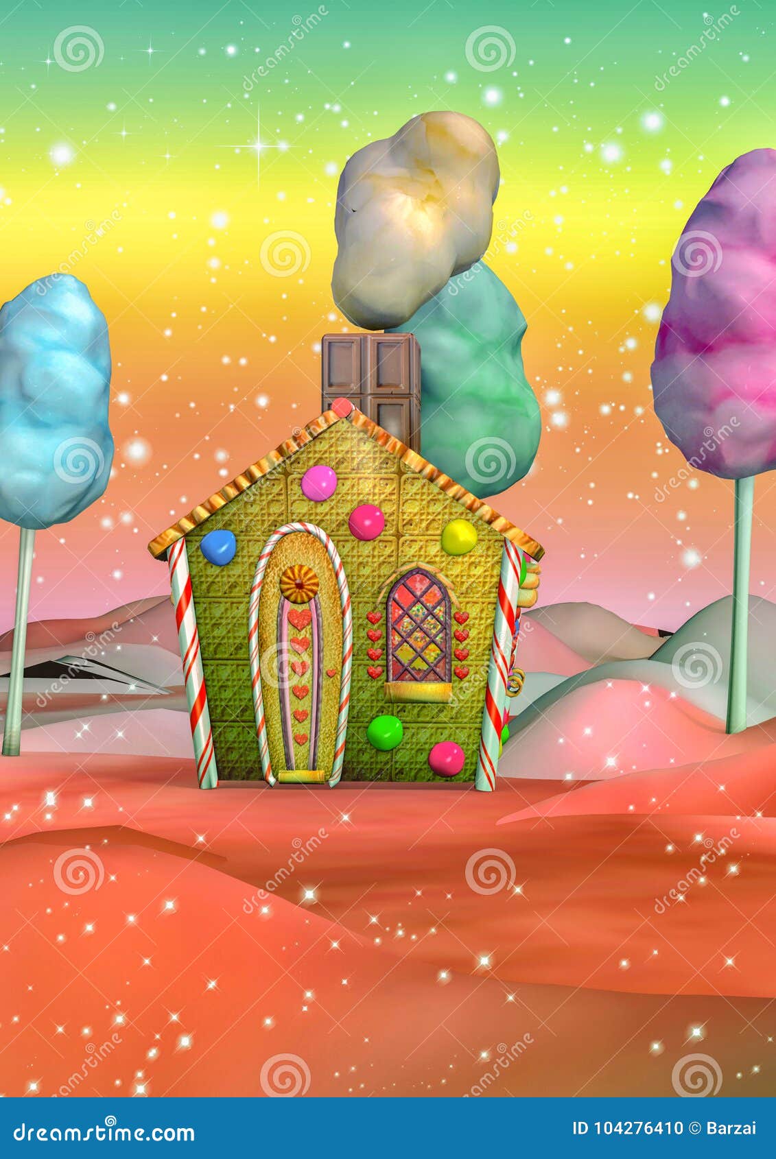 Colorful Candy House stock illustration. Illustration of candy - 104276410
