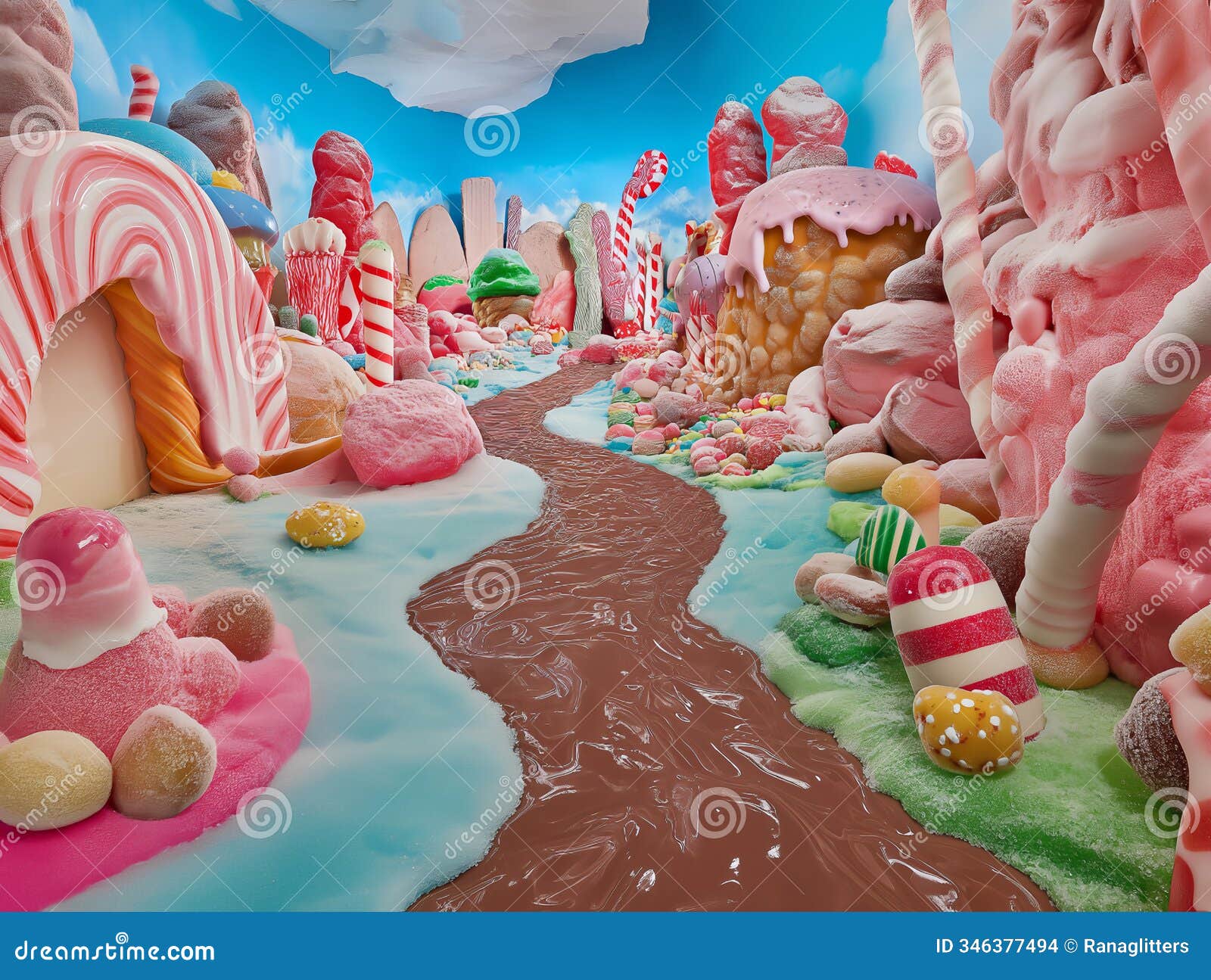 Candyland With Giant Lollipops And Candy Canes K Uhd Very Detai Royalty ...
