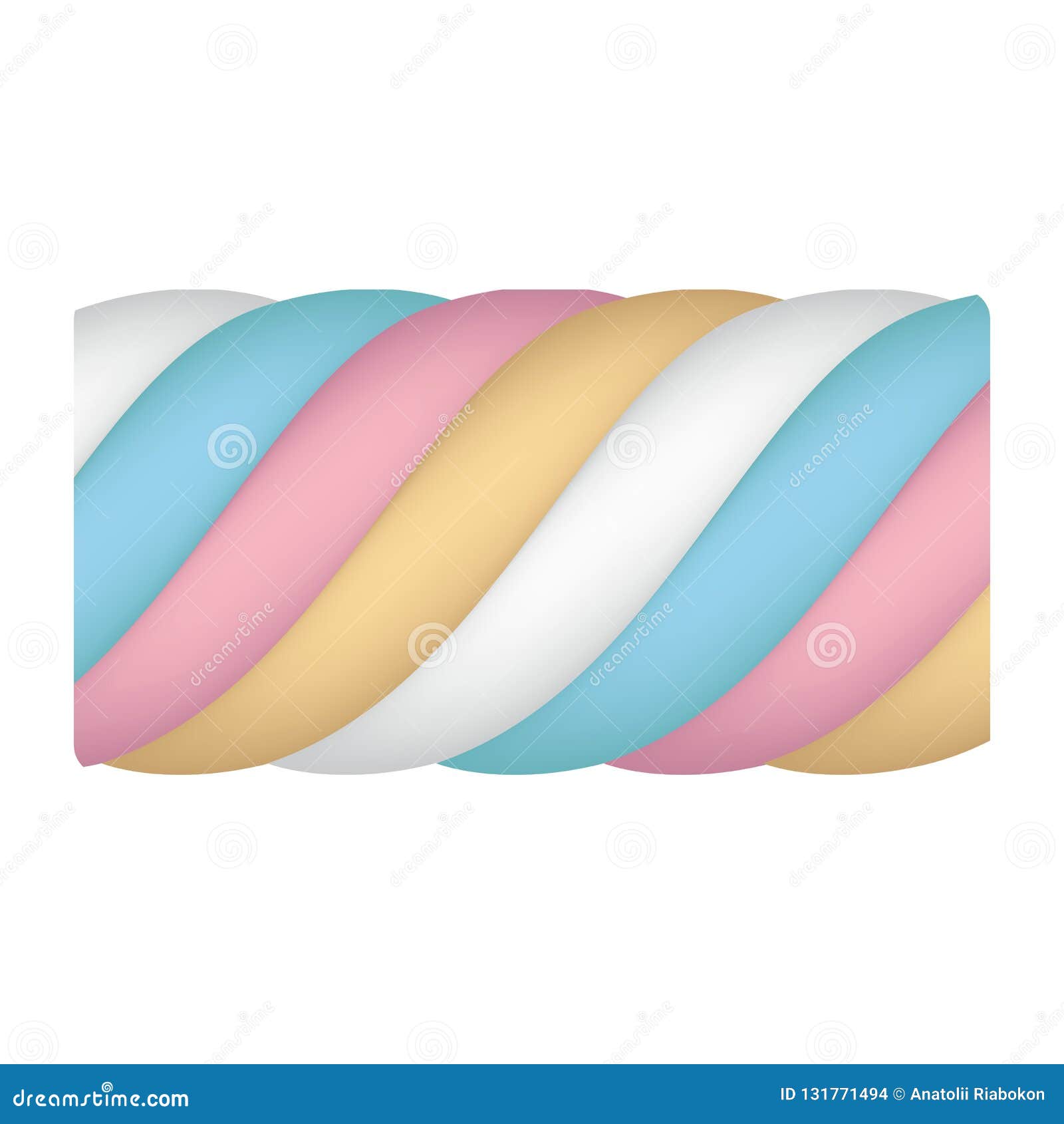 Colorful Candy Marshmallow Icon, Realistic Style Stock Vector ...