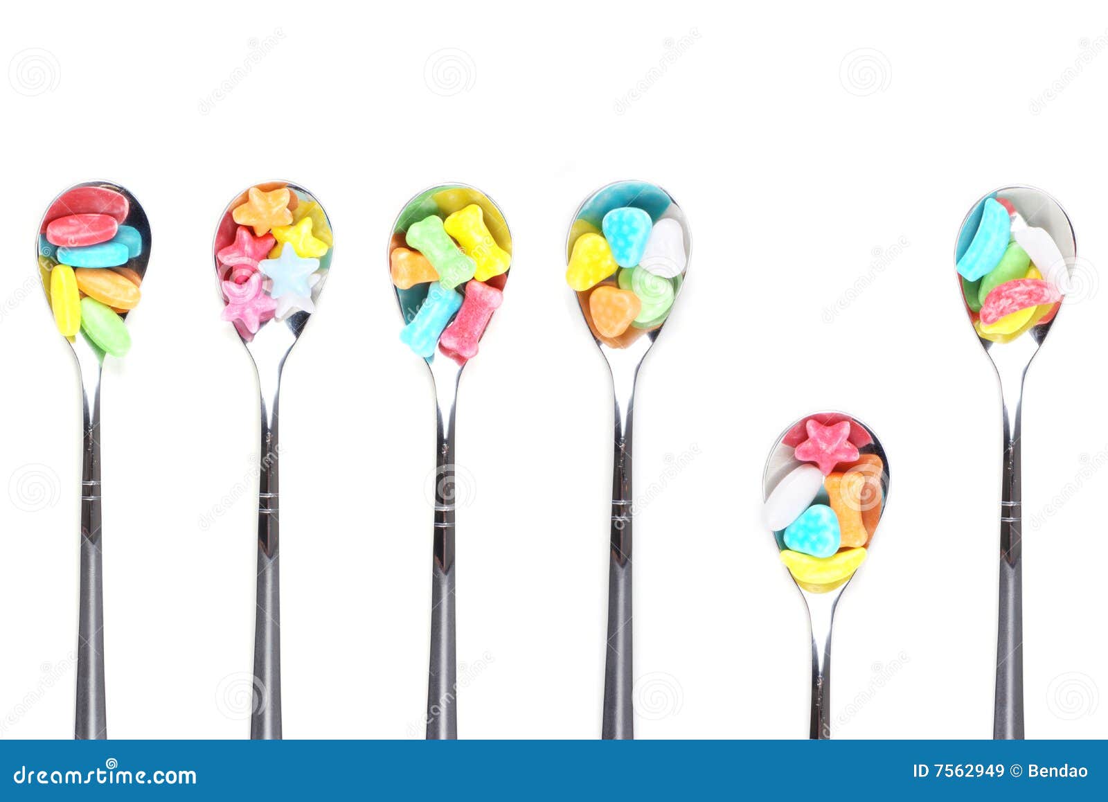 Colorful Candy with Metal Spoons Stock Image - Image of spoon, chewy ...