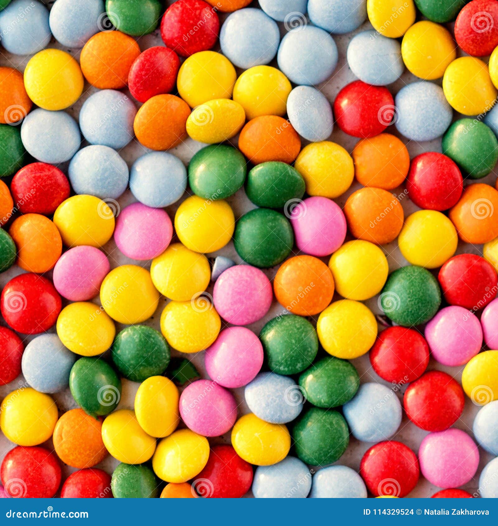 Colorful Candy Pattern Background. Different Small Colored Cand Stock ...