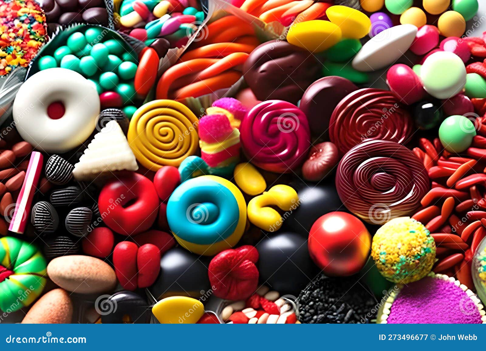 Colorful Candy Pile Various Types Generative AI Stock Illustration ...