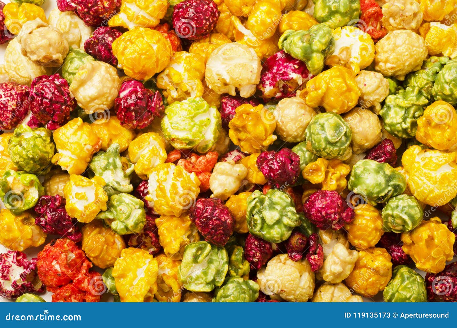 Colorful candy popcorn stock image. Image of holiday - 119135173