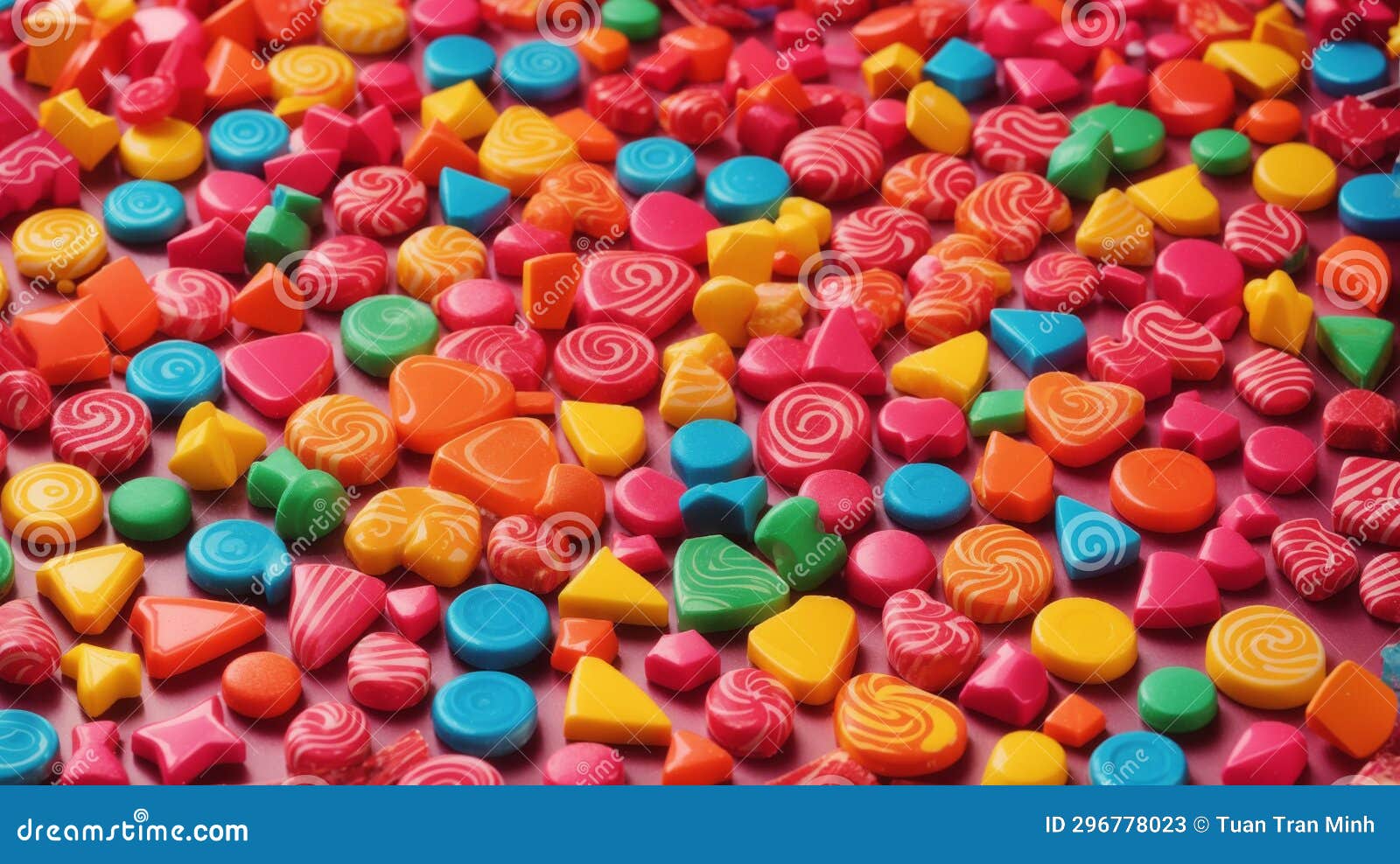 Colorful candy shapes stock illustration. Illustration of cake - 296778023