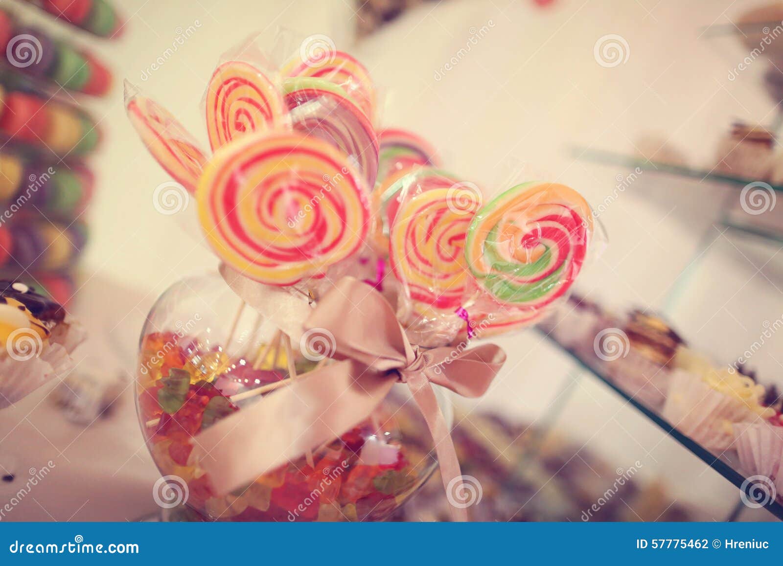 Colorful candy on sticks stock photo. Image of celebration - 57775462