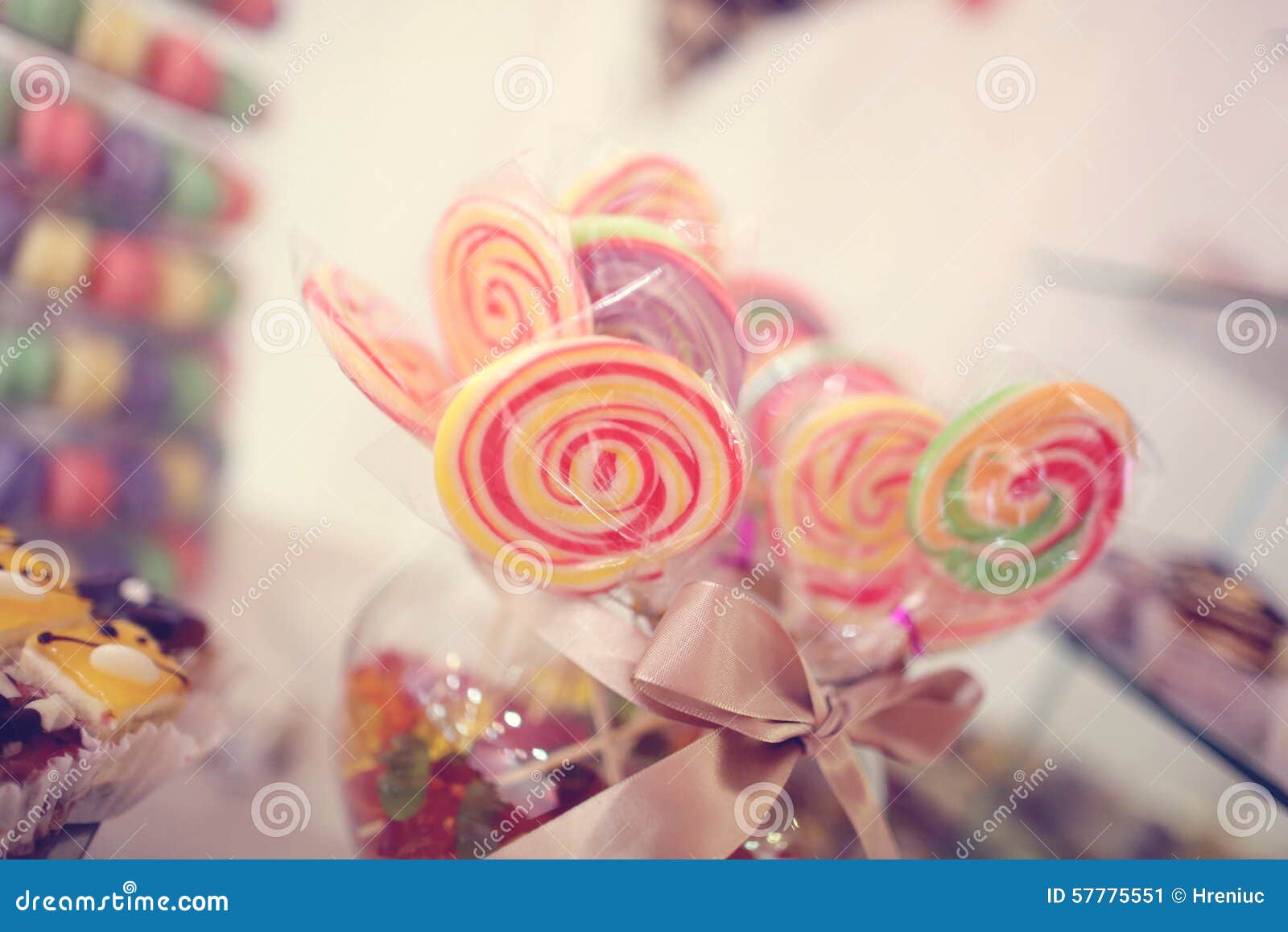 Colorful candy on sticks stock image. Image of baked - 57775551