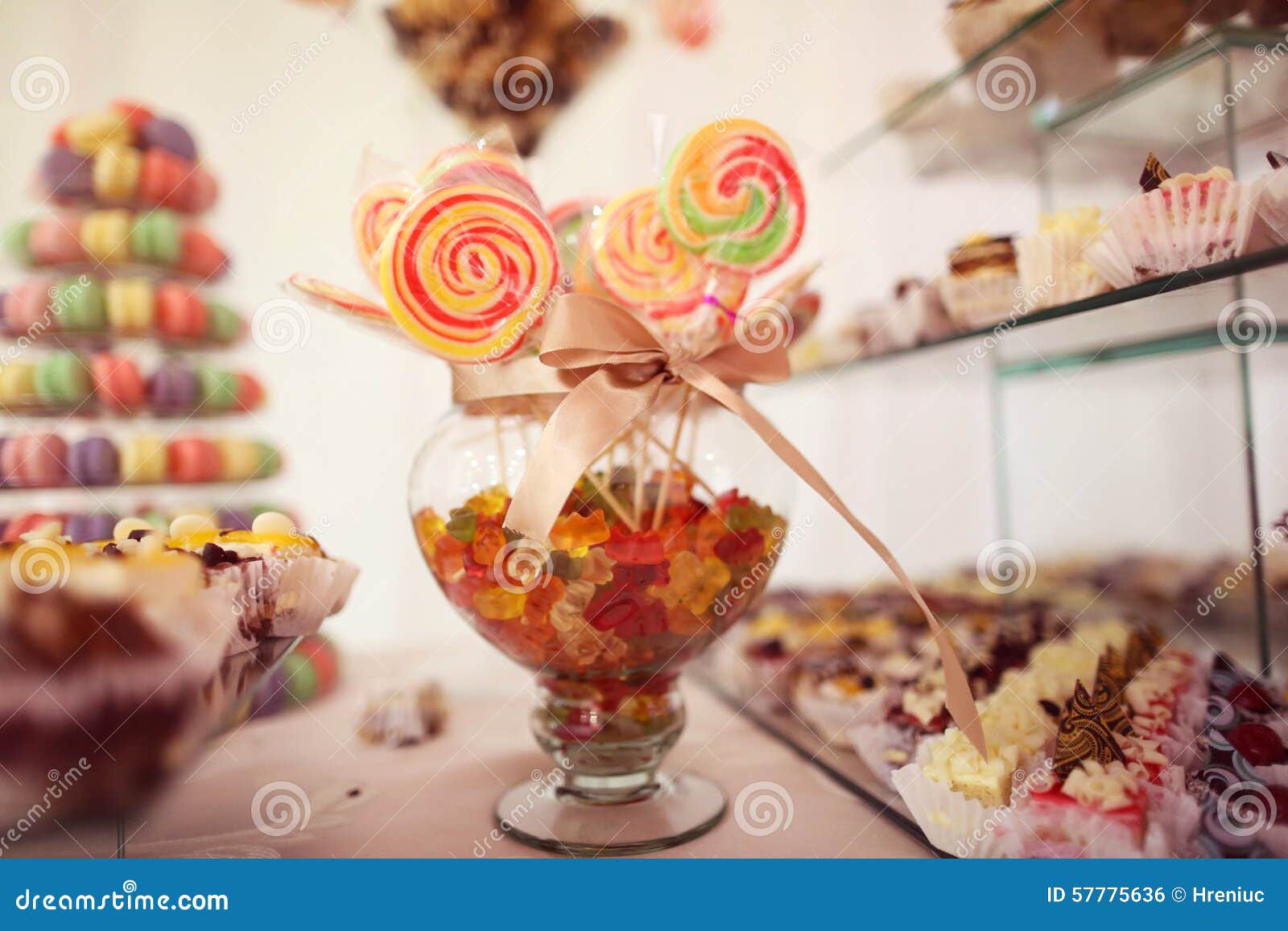 Colorful candy on sticks stock photo. Image of glazed - 57775636