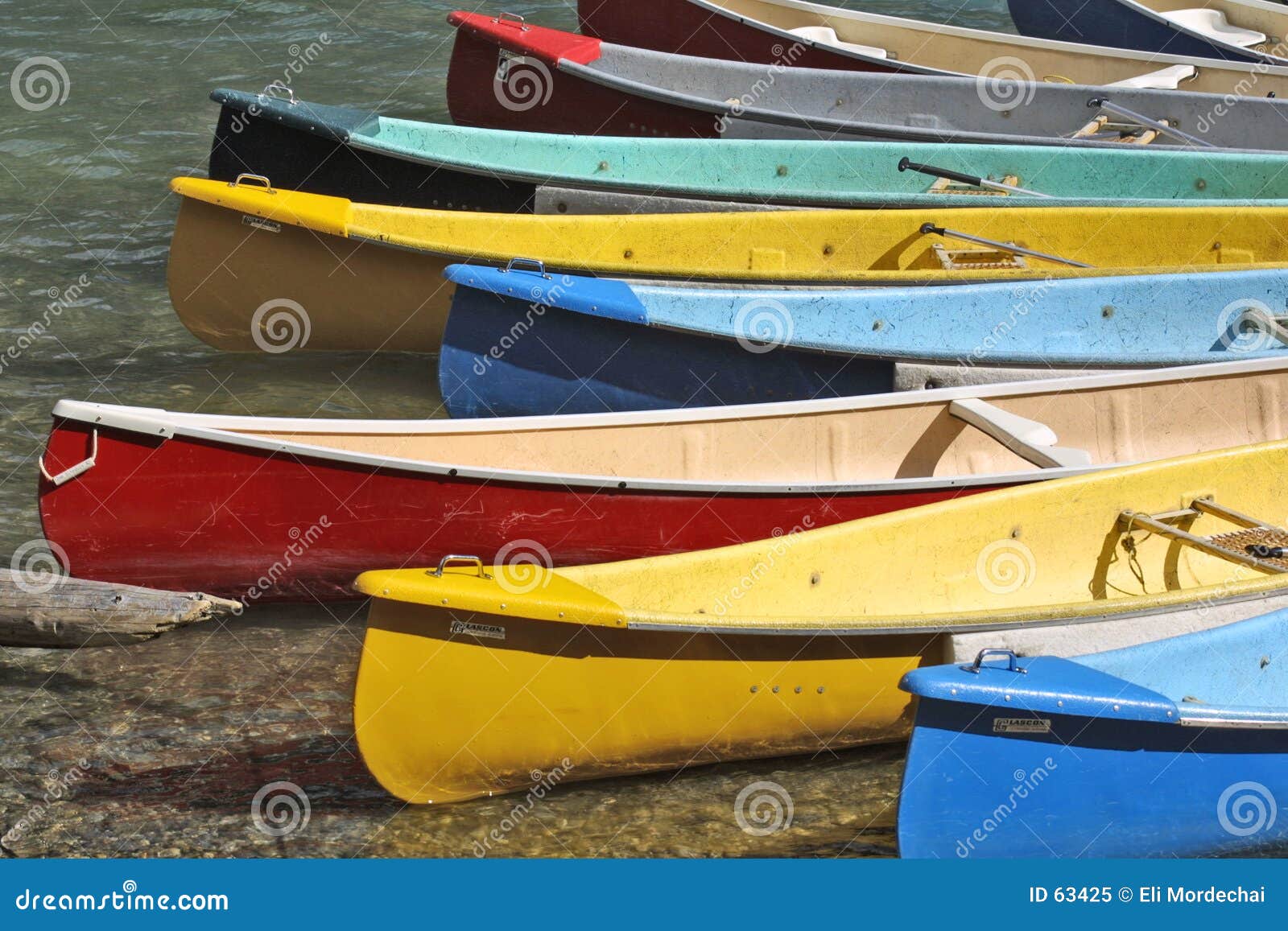 Colorful Canoes dock stock image. Image of docking, kayak - 63425