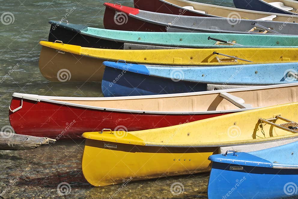 Colorful Canoes dock stock image. Image of docking, kayak - 63425