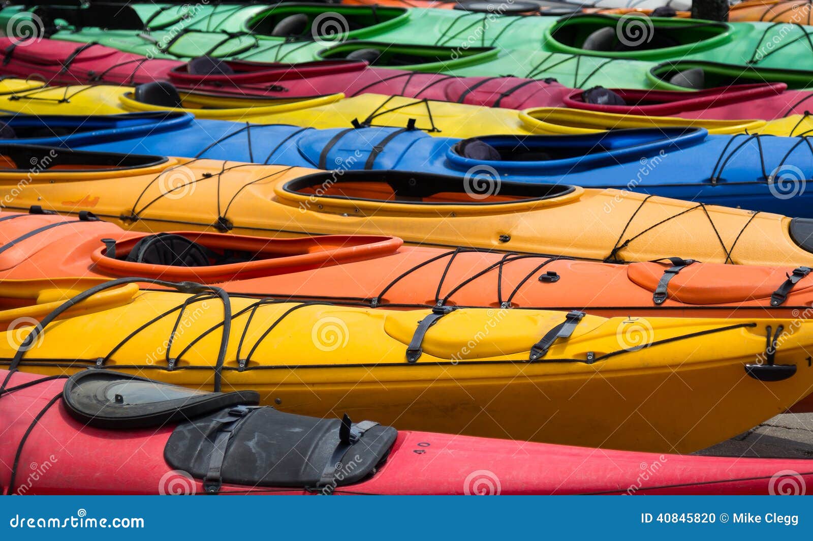 Colorful Canoes stock photo. Image of blue, detail, colored - 40845820