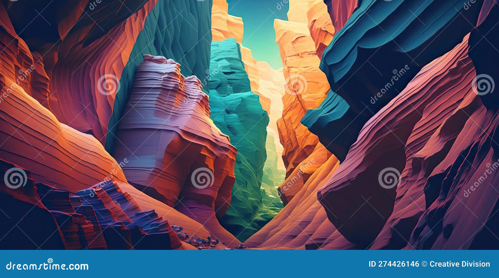A Colorful Canyon Texture Background, Generative AI Stock Illustration ...