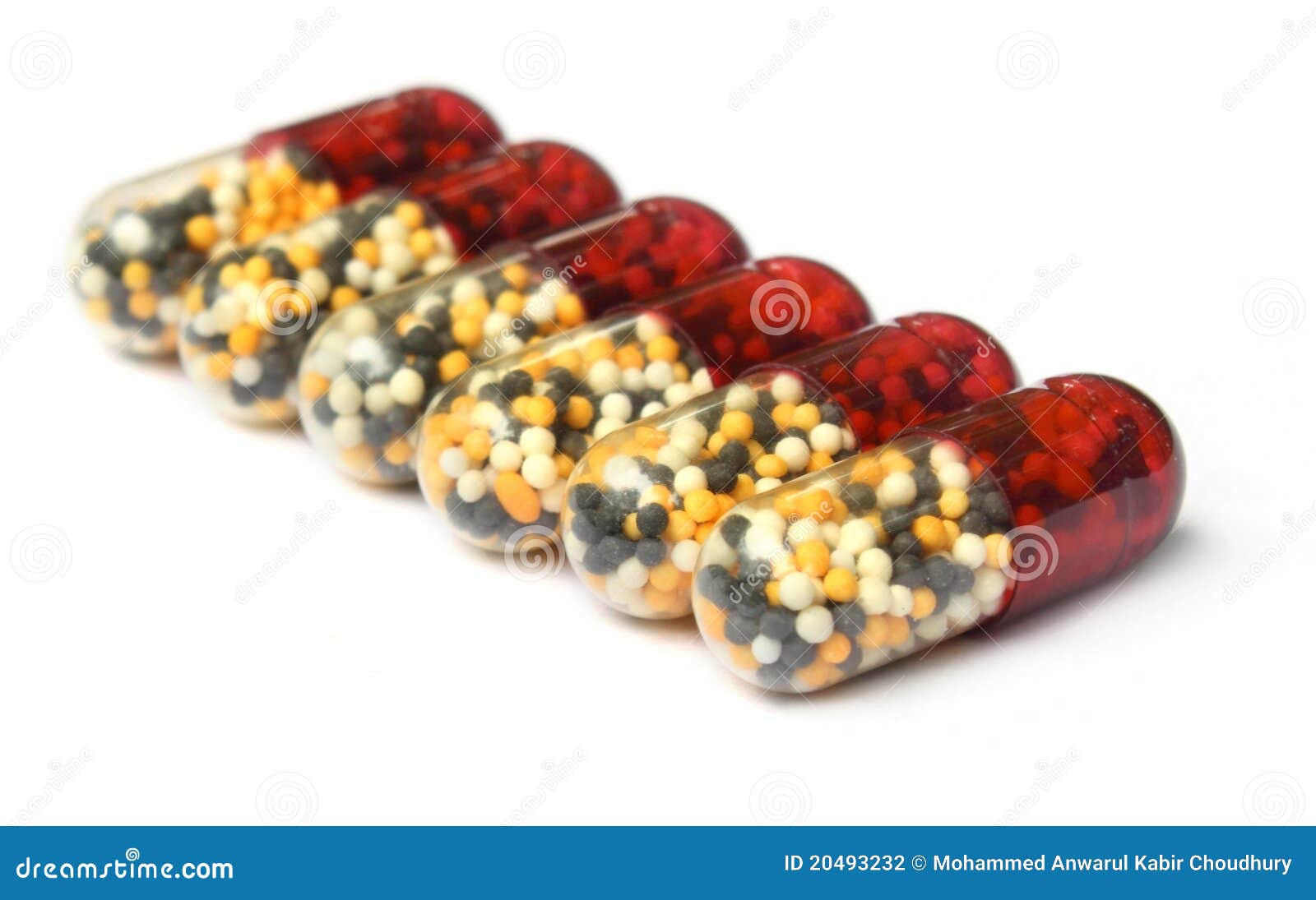 Colorful capsules stock photo. Image of biology, treatment - 20493232
