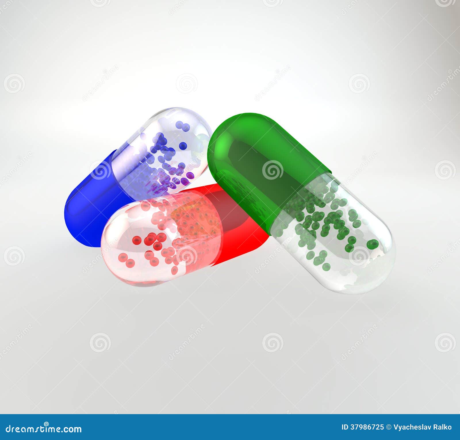 Colorful Capsules Set on the White Stock Illustration - Illustration of ...