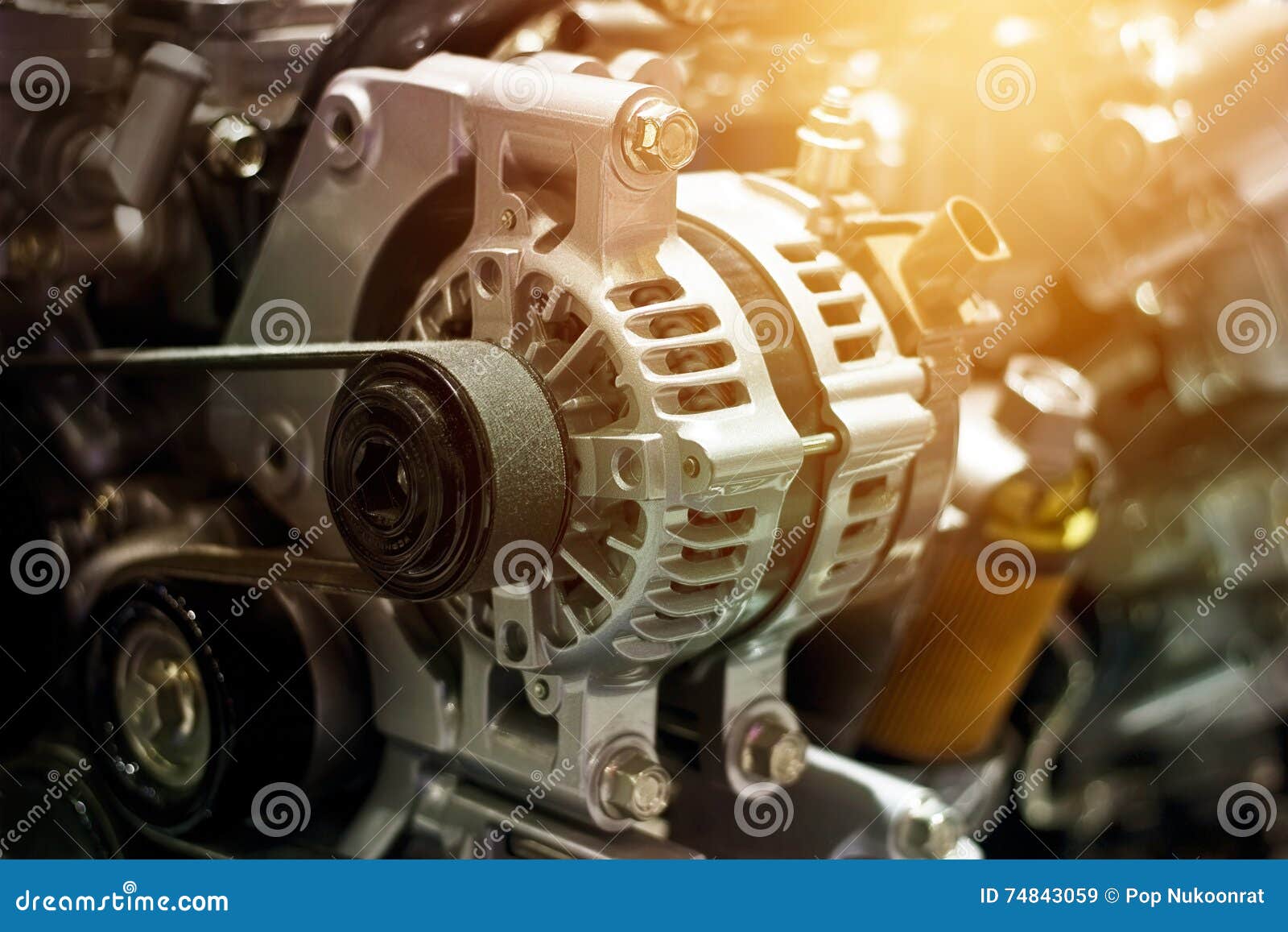 Colorful car engine part stock image. Image of colorful - 74843059