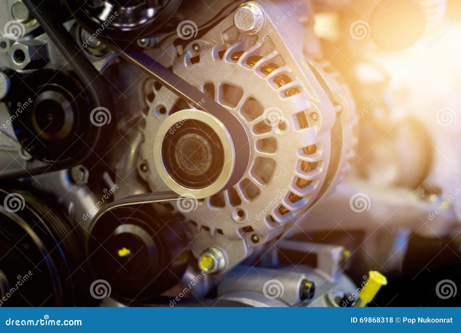 Colorful car engine part stock photo. Image of alloy - 69868318