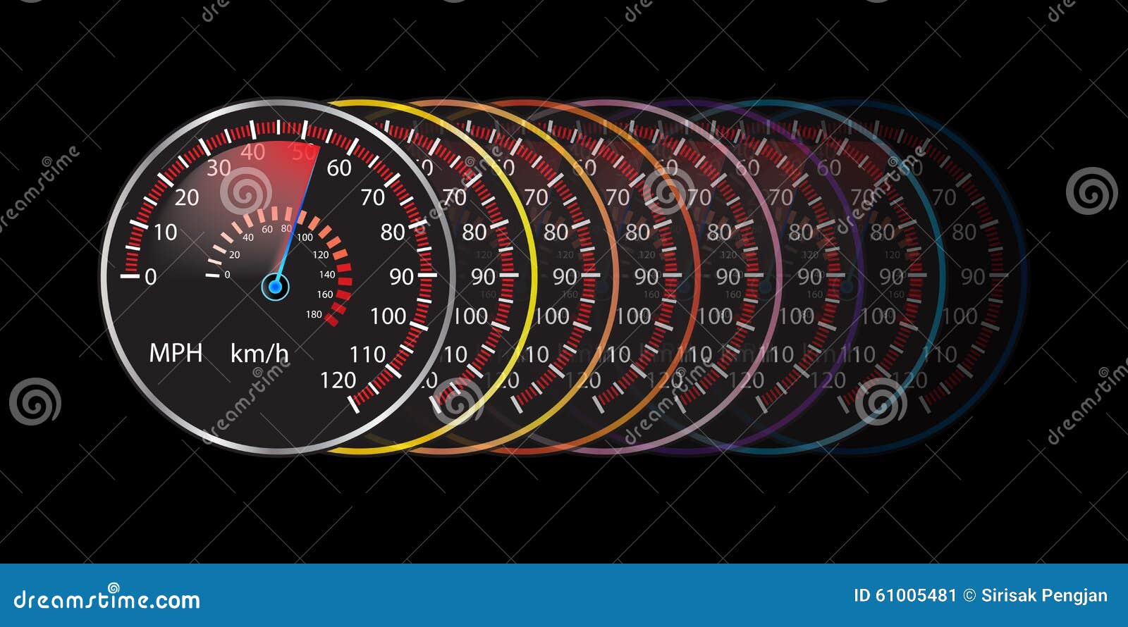 Colorful Car Speedometer Abstract Background Vector Stock Vector ...